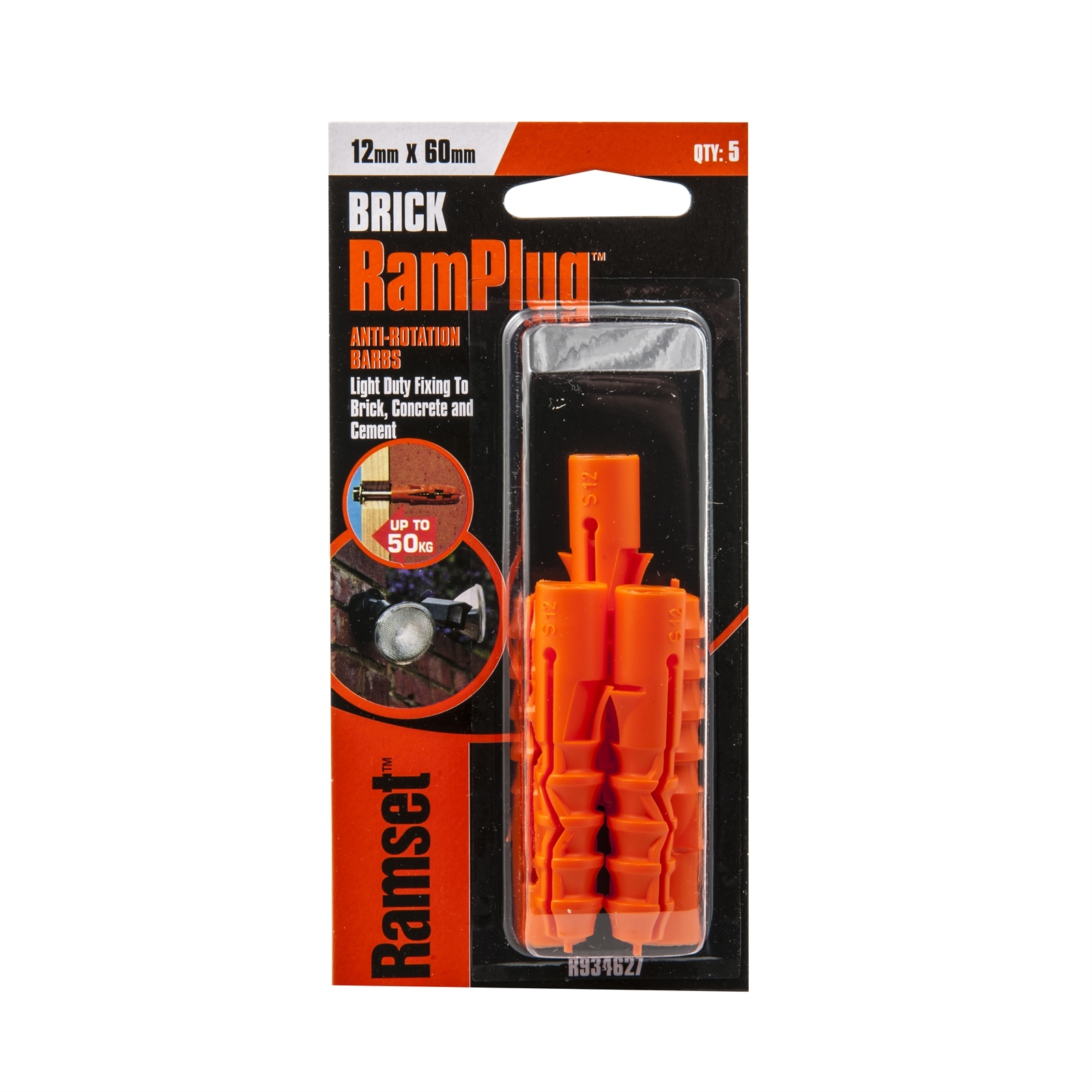 Ramset 12 x 60mm RamPlug Nylon Anchor - 5 Pack - Bunnings Australia