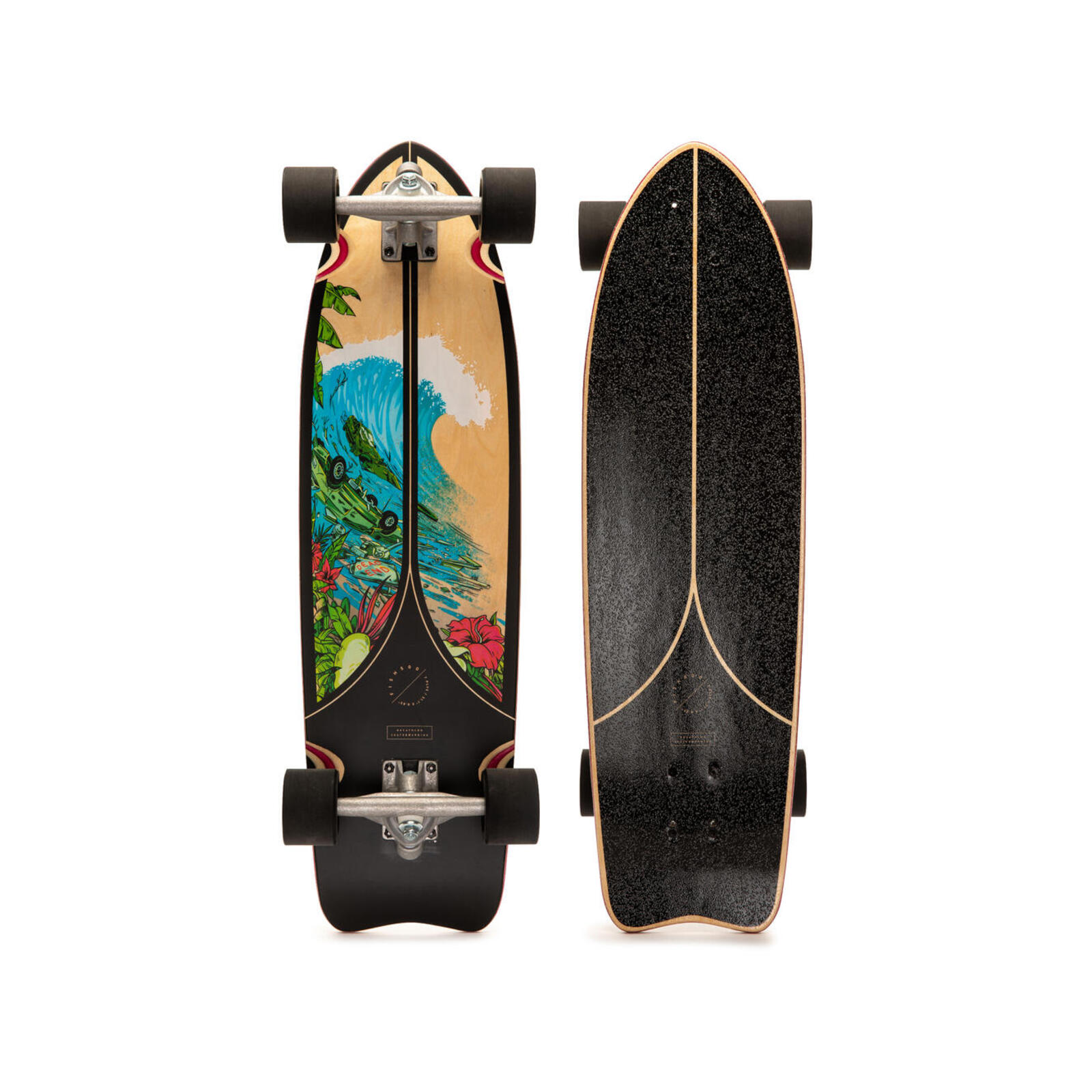 Fish 500 Longboard - 150Mm - Ufo Trip - Black - Bunnings Australia