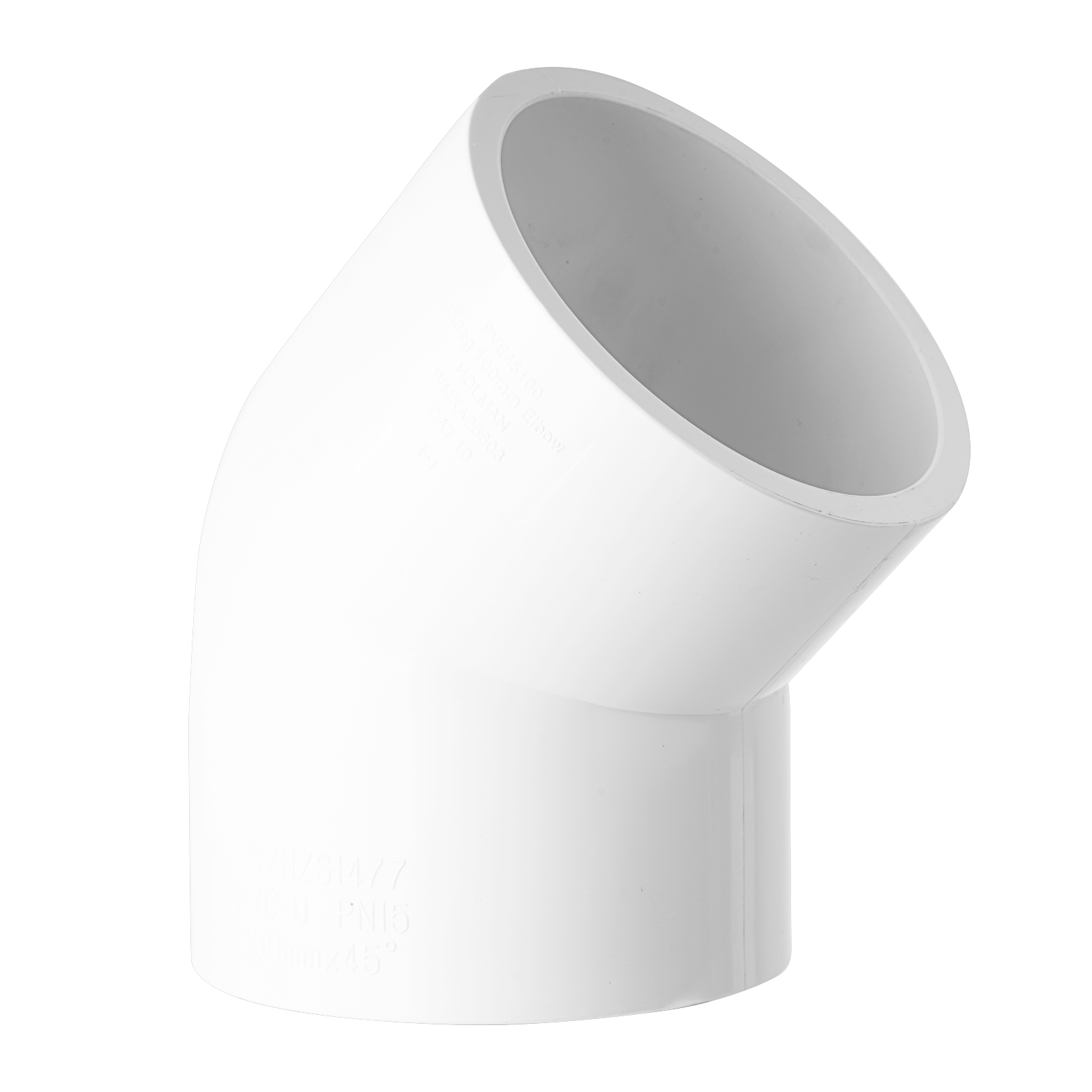 Holman 100mm 45° PVC Pressure Elbow - Bunnings Australia