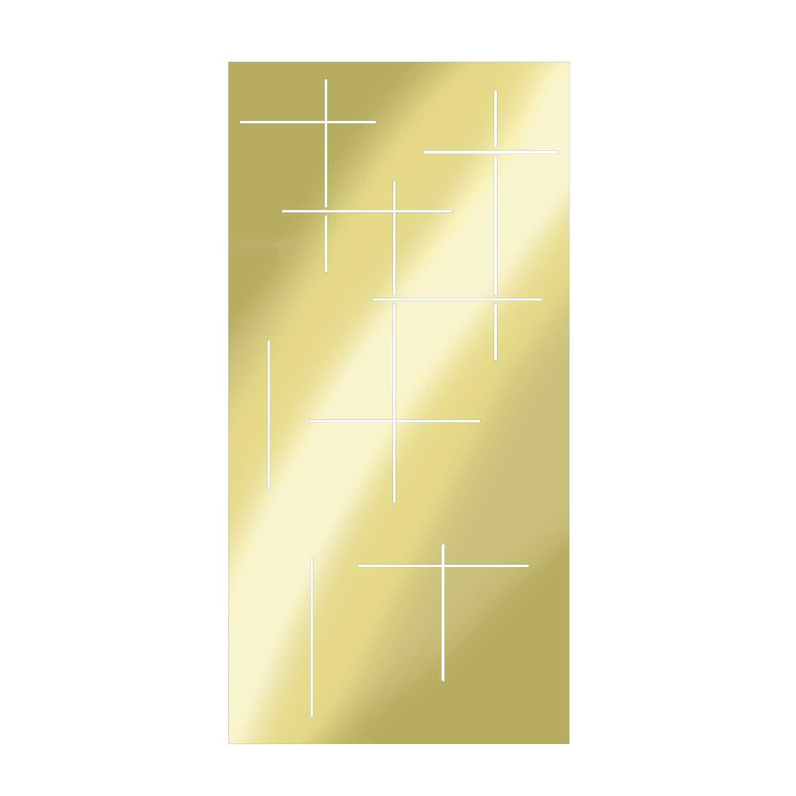 Protector Aluminium 900 x 1800mm ACP Crossed Decorative Panel Unframed ...