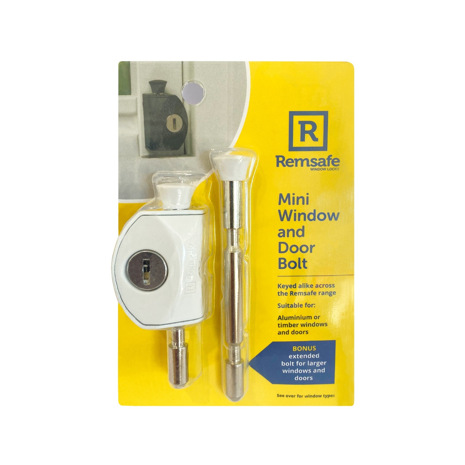 Remsafe White Mini Window And Door Bolt - Bunnings Australia
