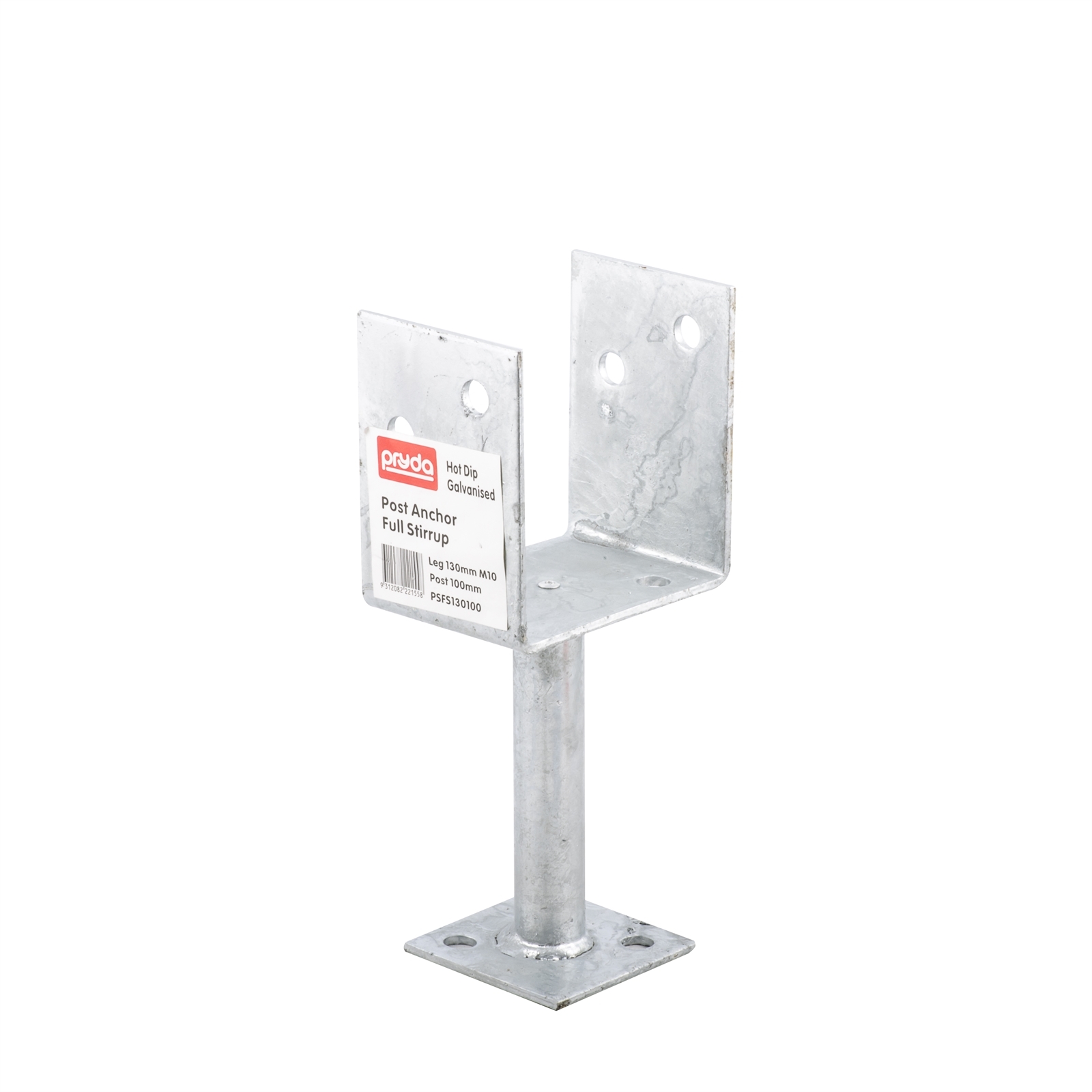 Pryda Post Anchor Full Stirrup 130 x 100mm M10 - Bunnings Australia