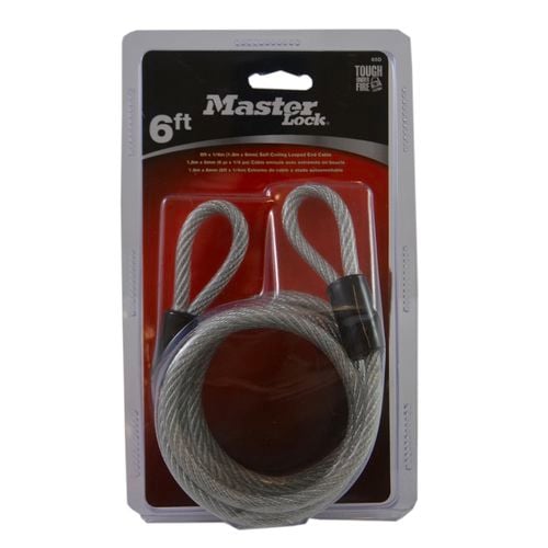 Master Lock 6mm x 1.8m Looped Self Coil Cable - Bunnings Australia