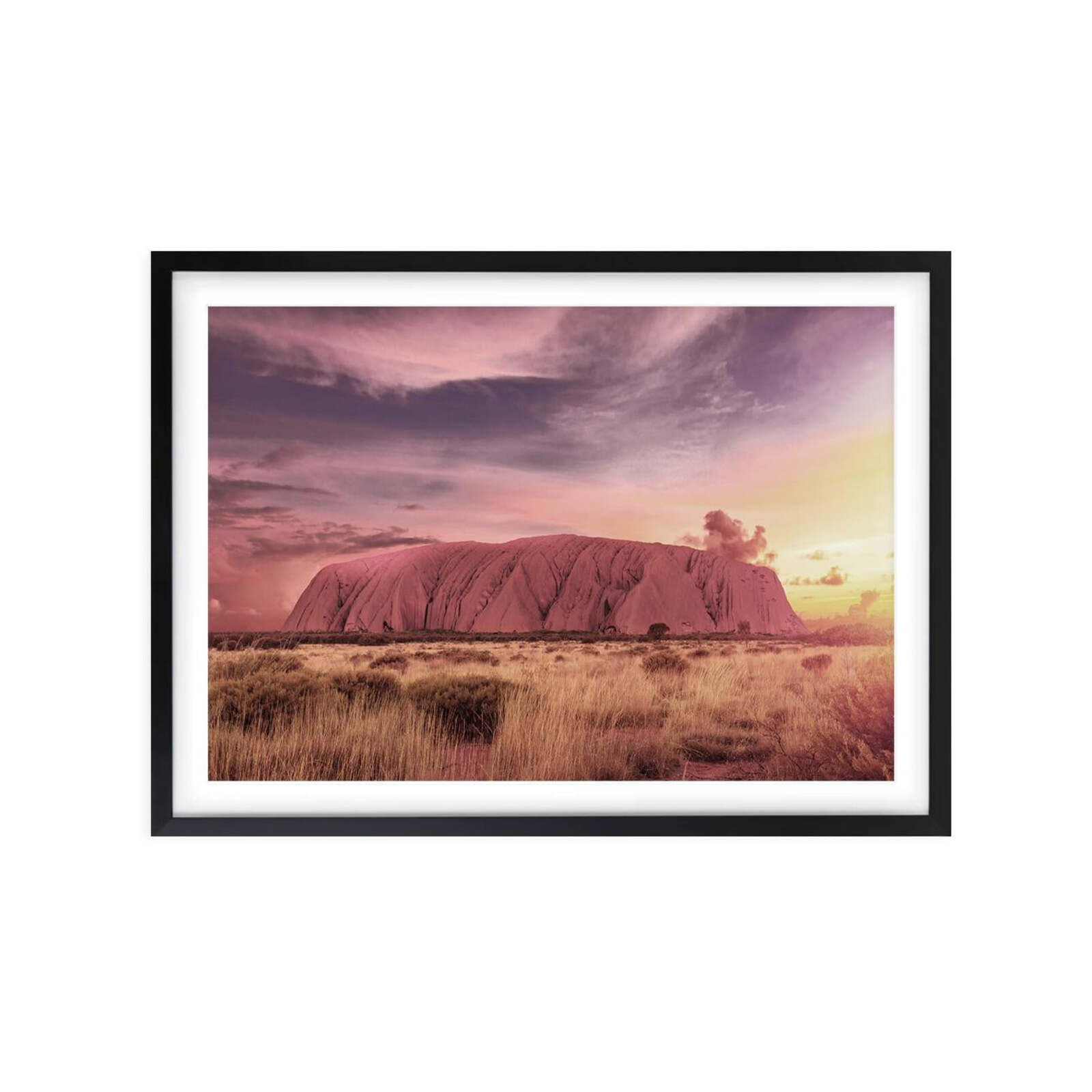 Wall Art's Uluru Framed A1 Art Print - Black Frame - Bunnings Australia