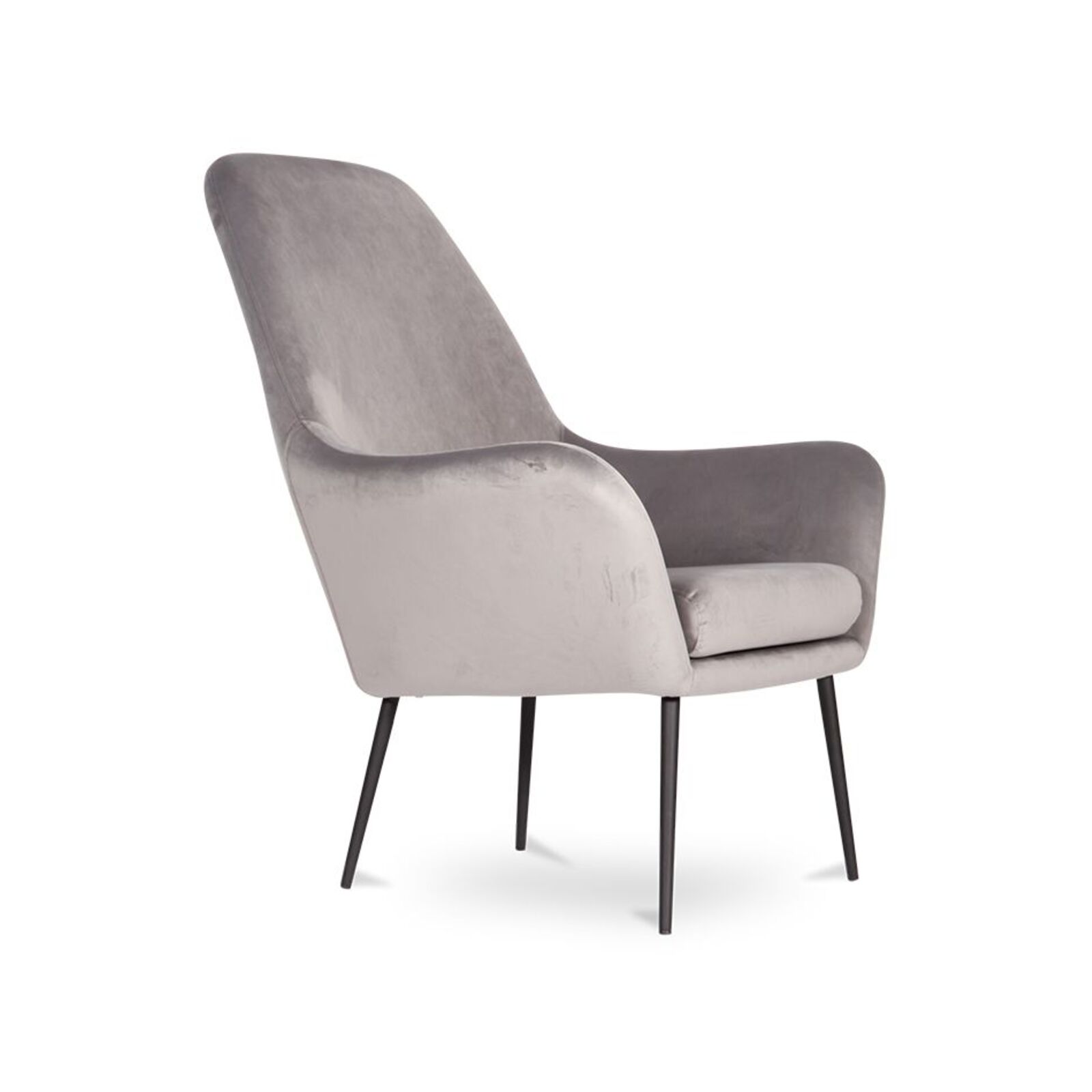 Soho Light Grey Velvet Armchair - Bunnings Australia