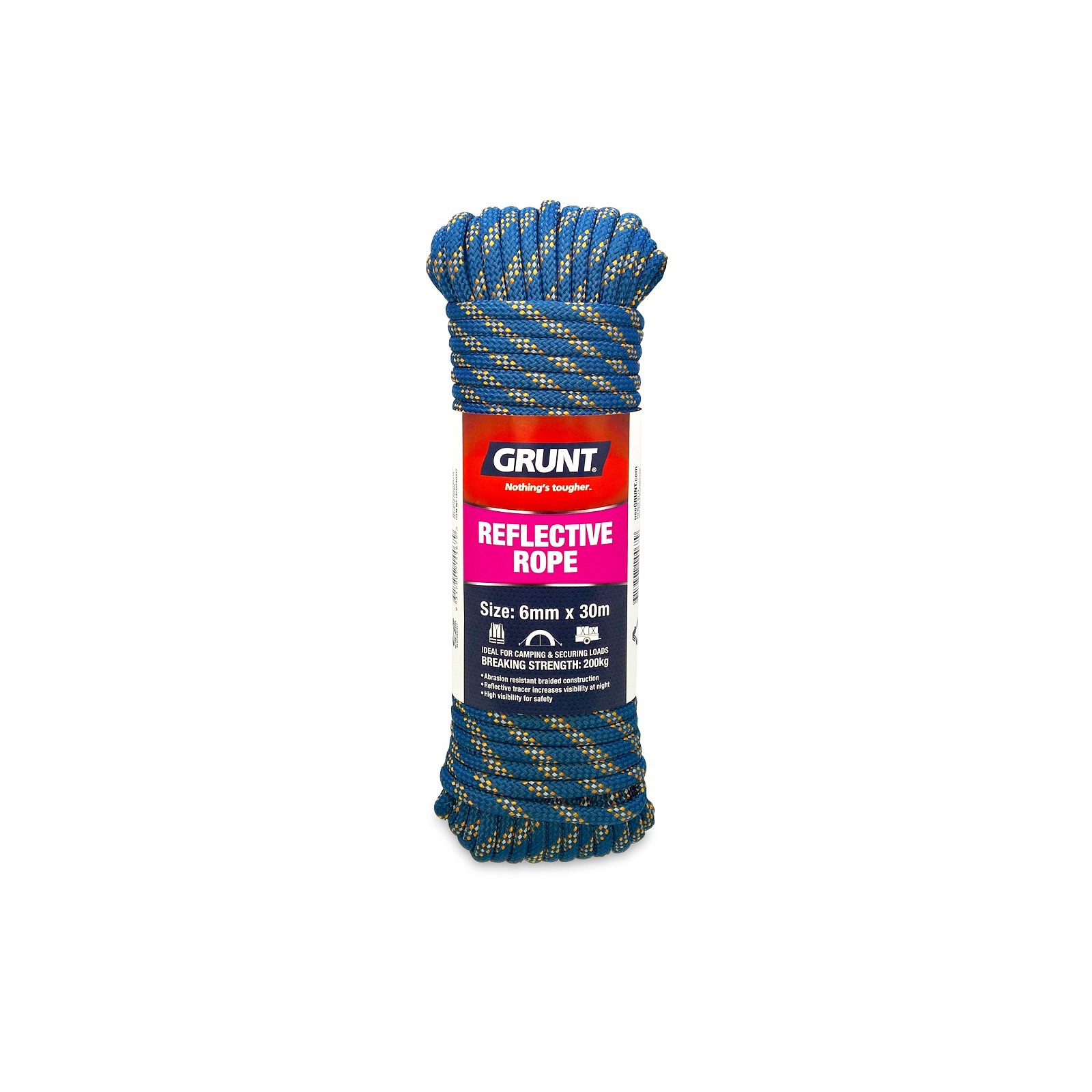 GRUNT 6mm x 30m Reflective Rope - Bunnings Australia