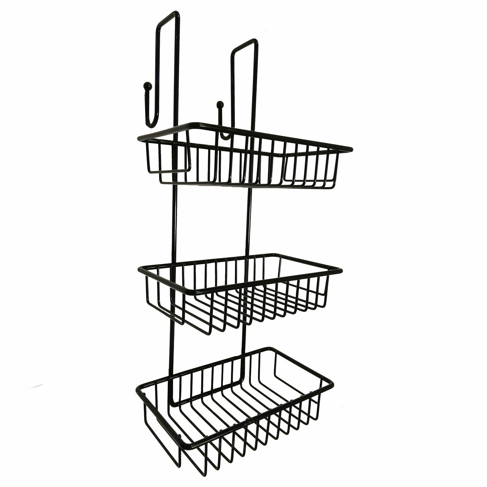 Barelli Black Over Screen Bathroom Shower Caddy With Hooks - Bunnings ...