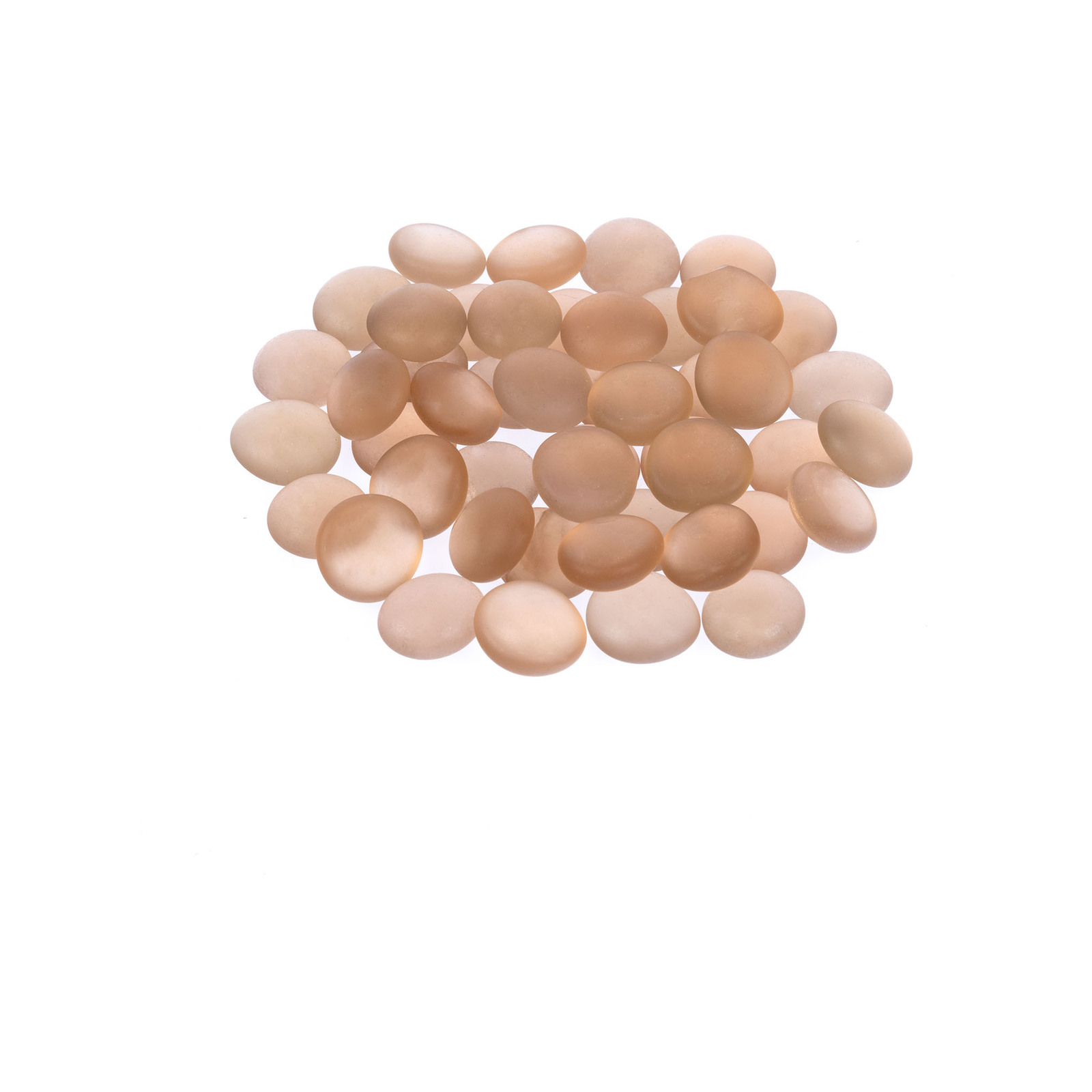 Tuscan Path 1kg 17-19mm Frosted Apricot Glass Decorative Pebble ...