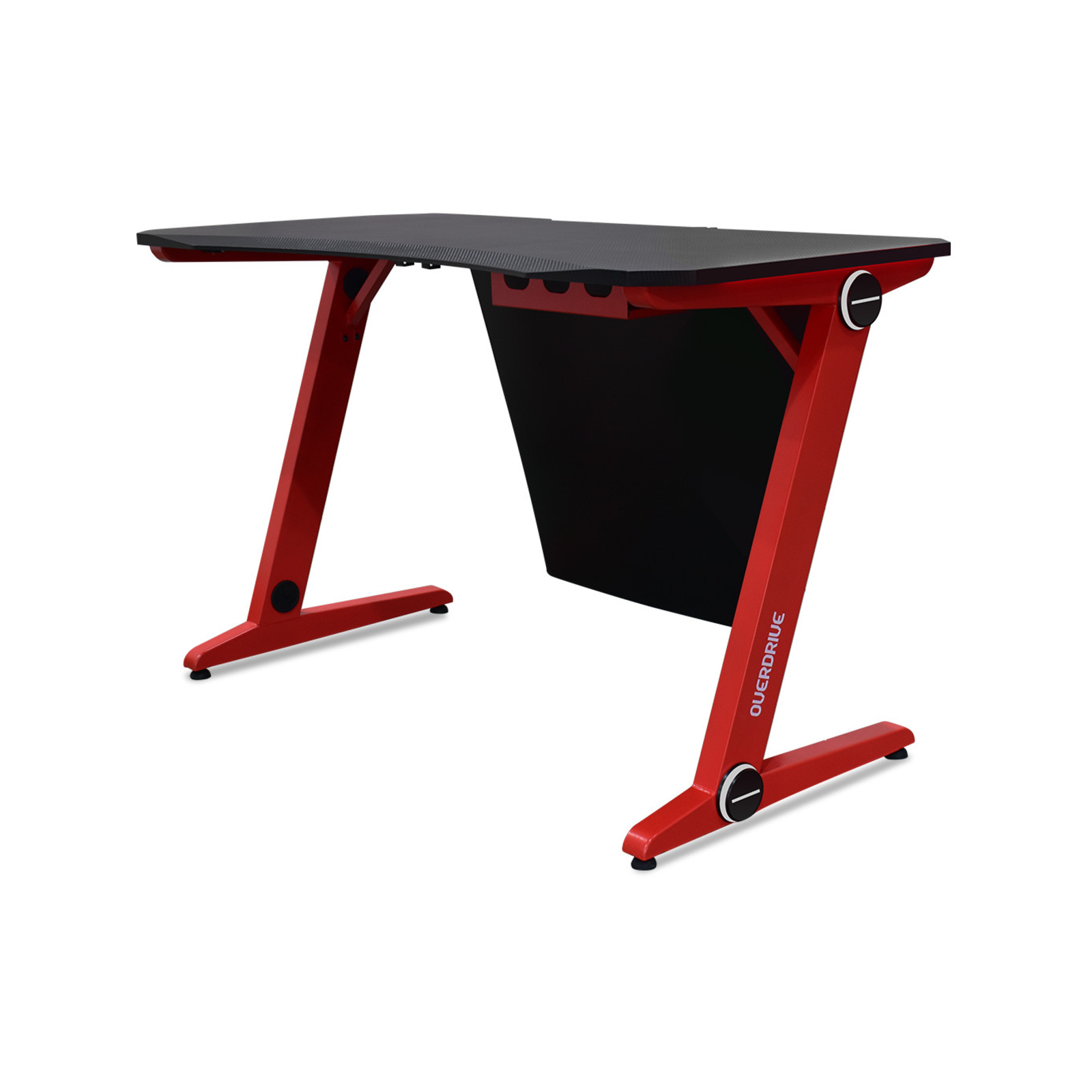 OVERDRIVE Gaming Desk PC Table Setup Computer Carbon Fiber Style Black ...