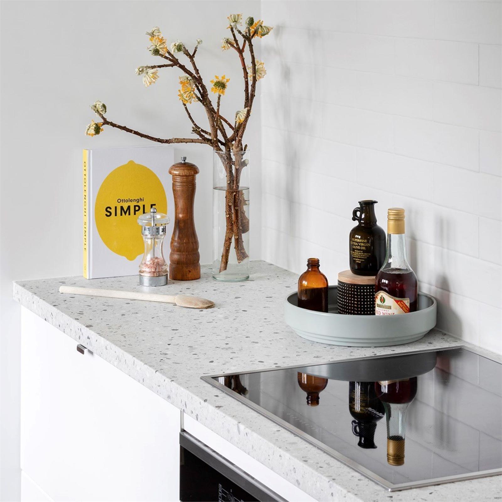 Kaboodle 38 x 600mm Terrazzola Compact Radius Customisable Benchtop ... Kaboodle 38 x 600mm Terrazzola Compact Radius Customisable Benchtop ...