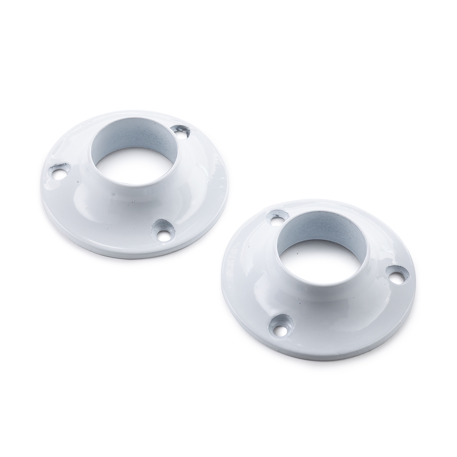 Sandleford 25mm White Round Flange - 2 Pack - Bunnings Australia