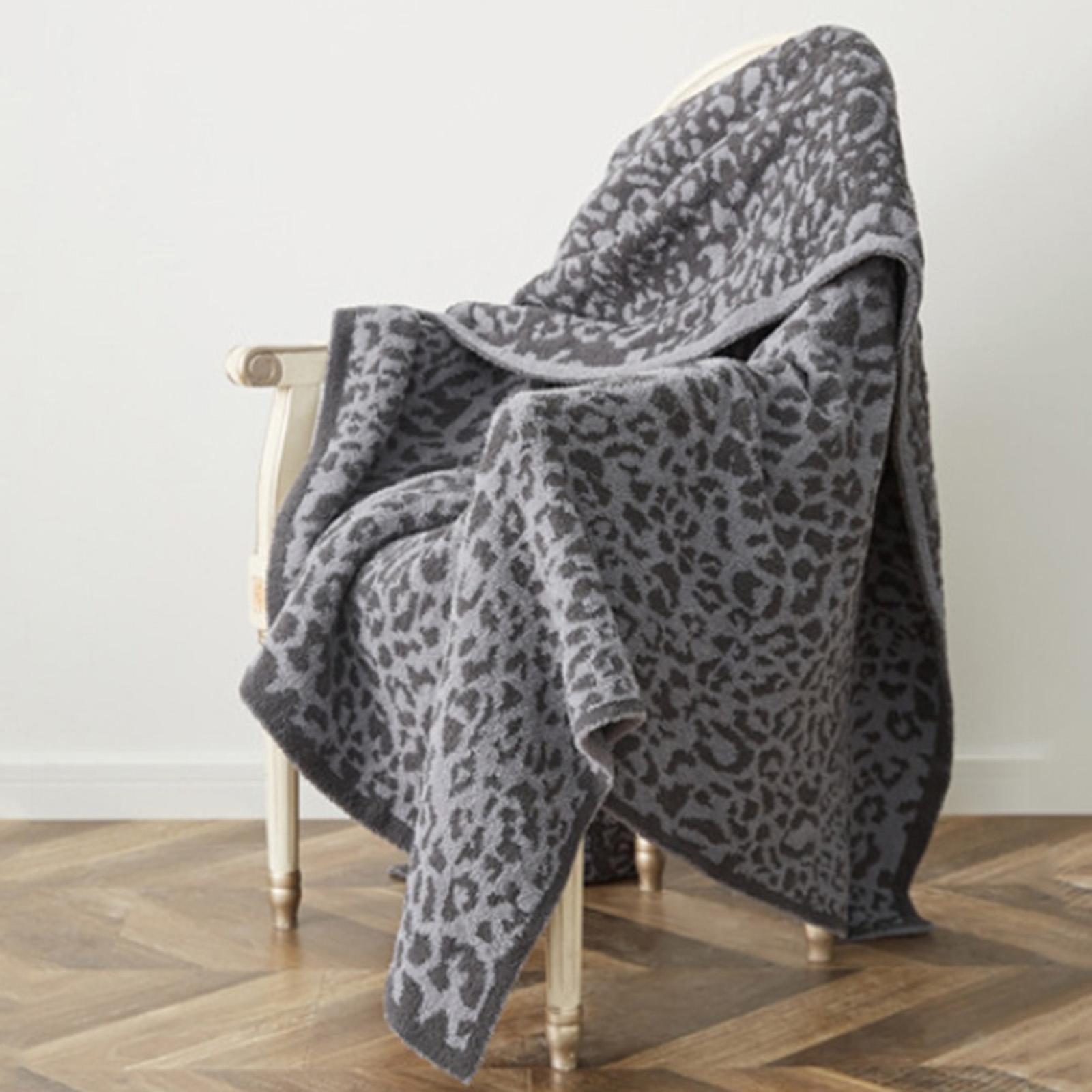 CottonMore Leopard Pattern Microfibre Winter Blanket 130x160cm Super ...