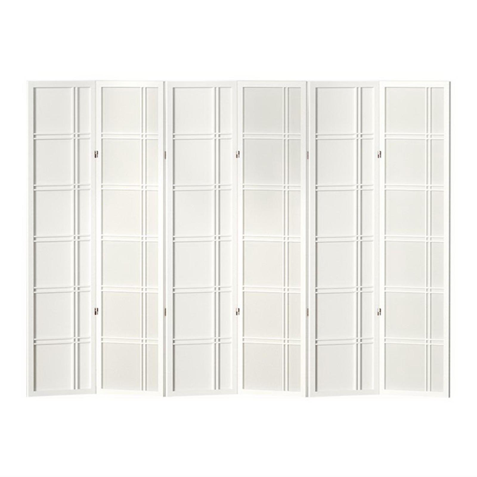 Artiss Room Divider Screen 6 Panel Nova Foldable Wooden Divider White ...