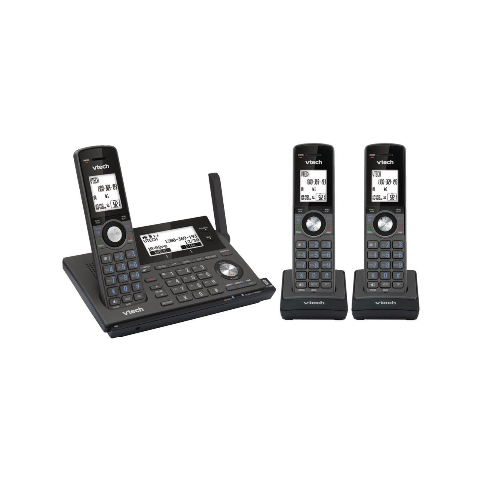 Vtech 3 Handset Long Range Dect360 Cordless/Wireless Phone w ...