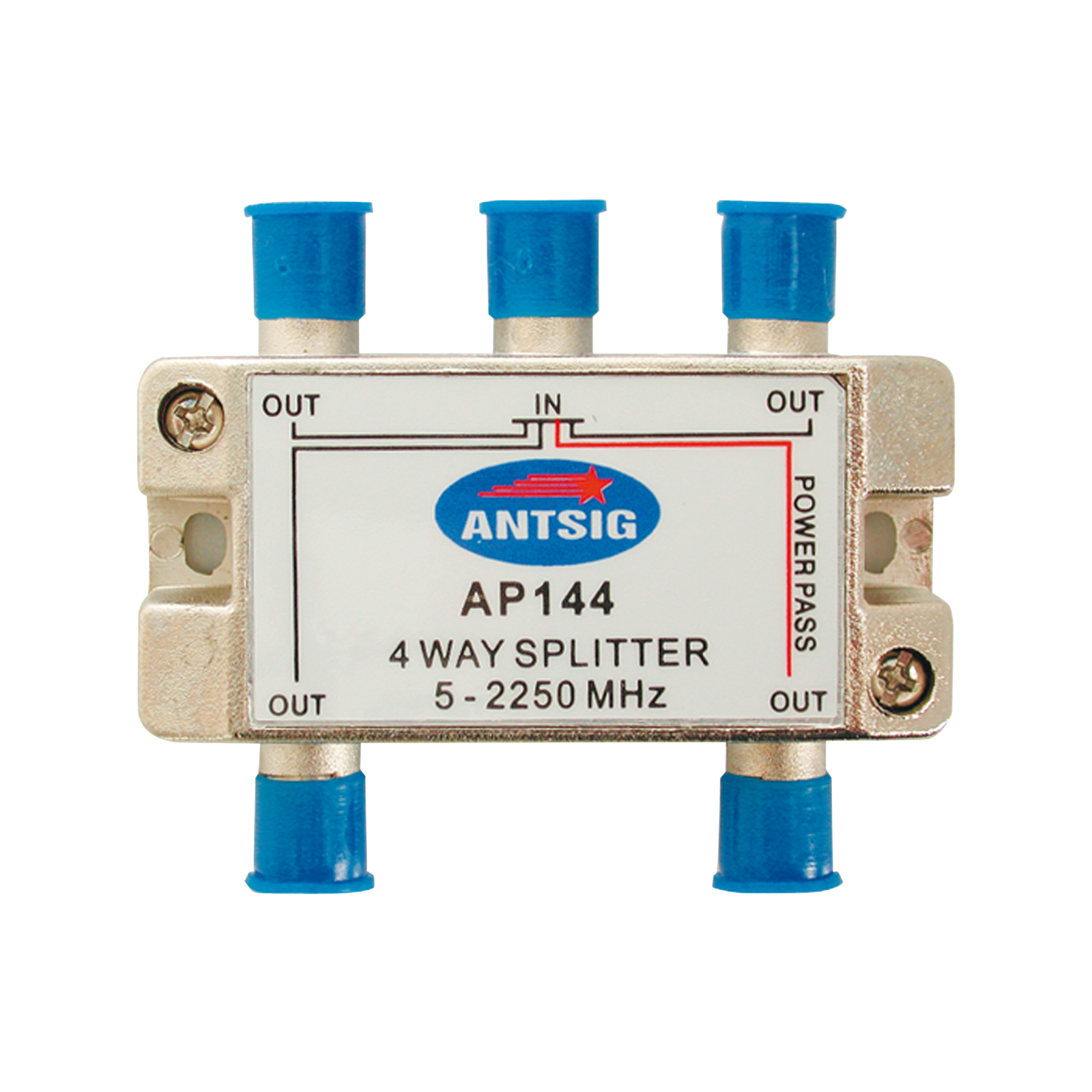 Antsig 4 Way Splitter With F Connector Outlets - Bunnings Australia