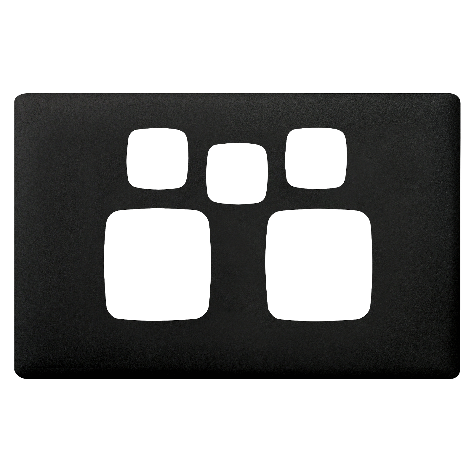 HPM Asphalt Linea Double Powerpoint Cover Plate with Extra Switch ...