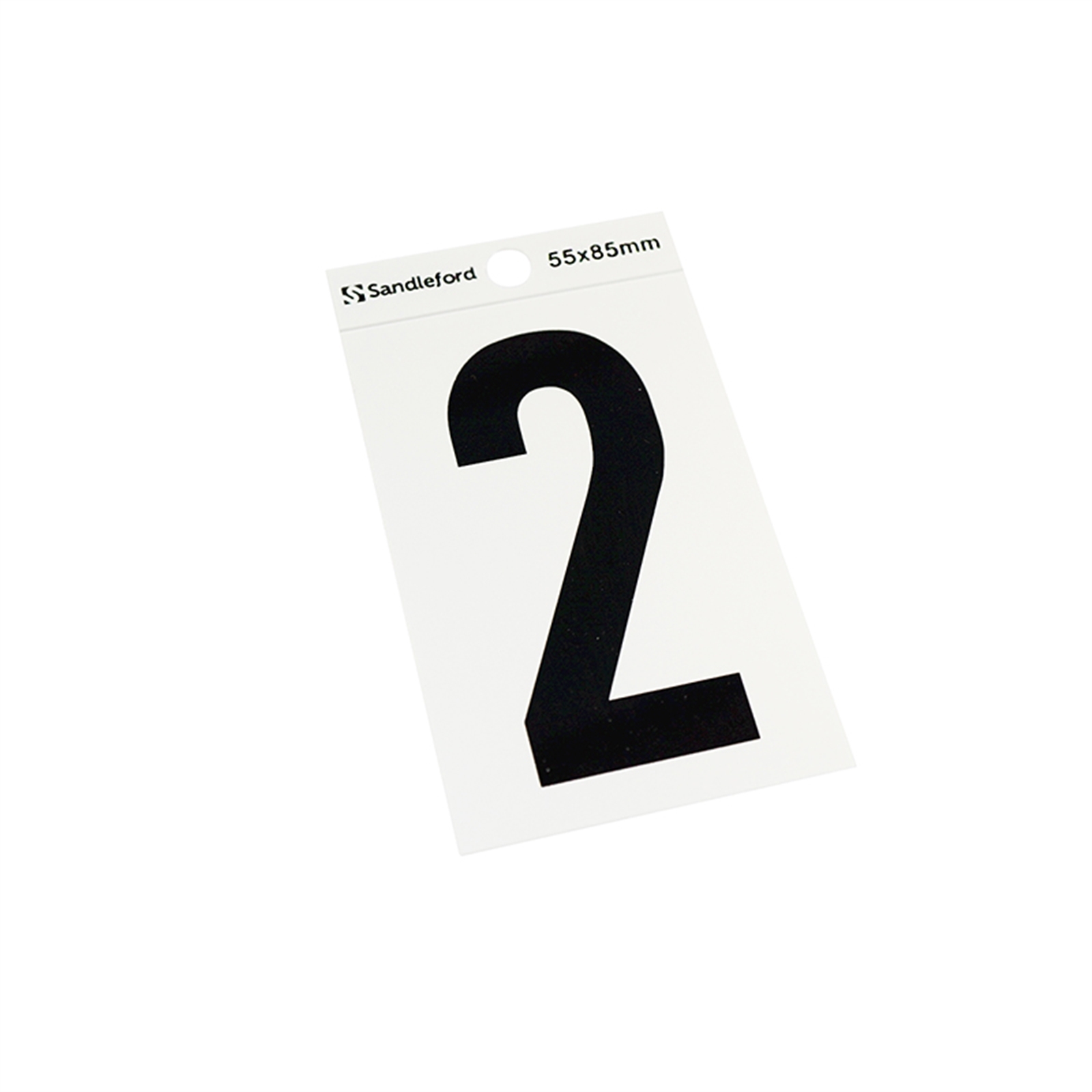 Sandleford 85mm Silver/Black Self Adhesive House Number 2 - Bunnings ...