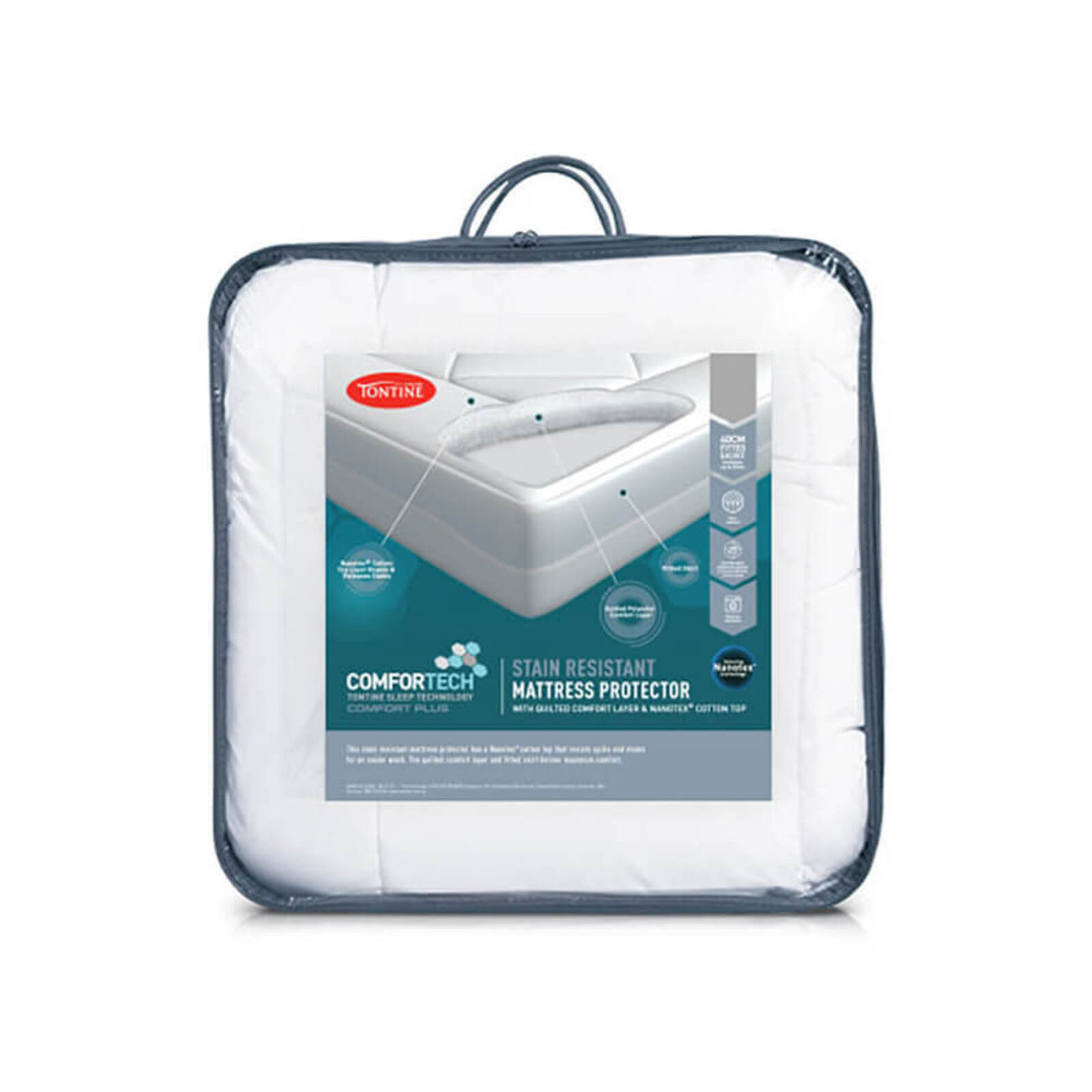 Tontine Comfortech Stain Resistant Mattress Protector - King Bed ...