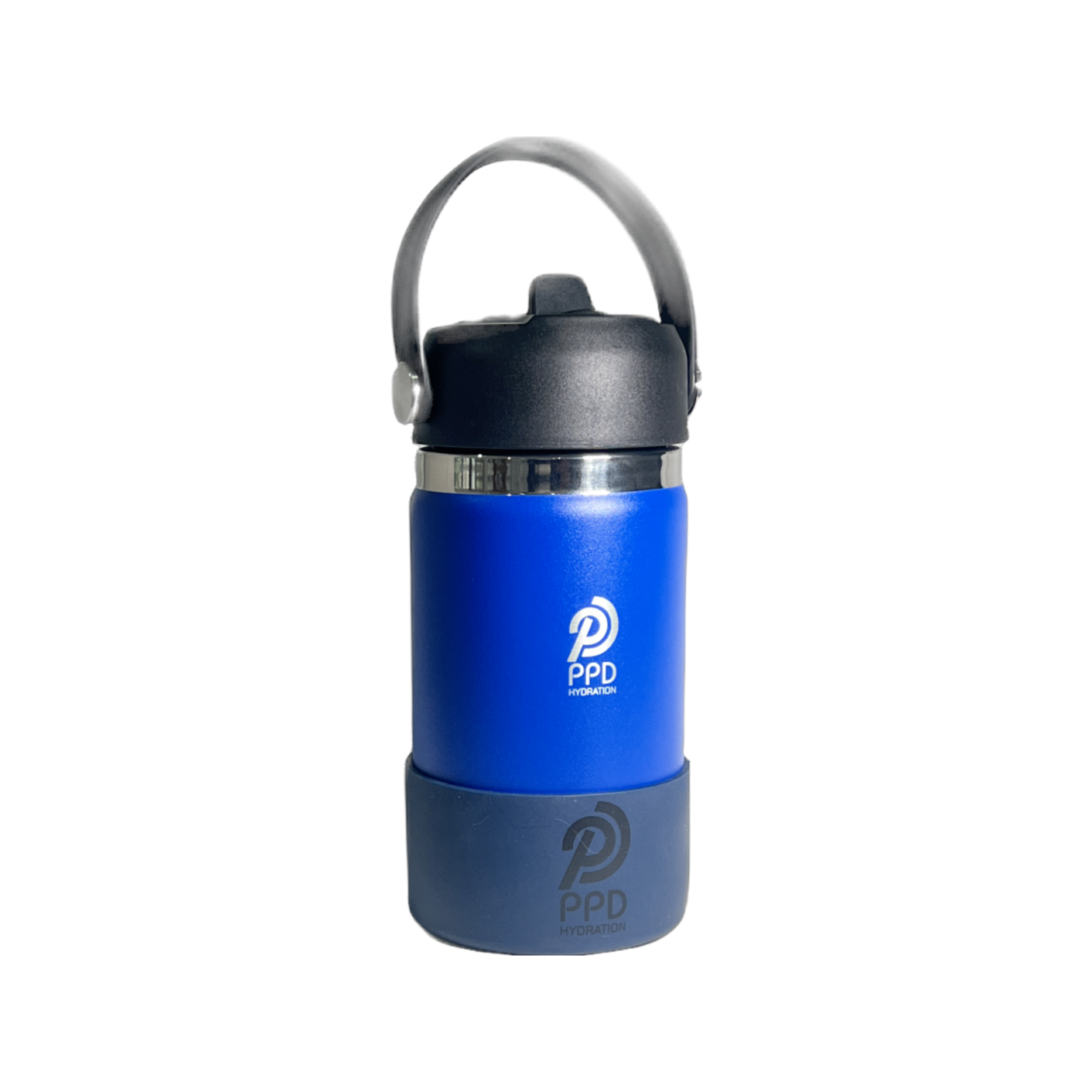 PPD Hydrtion 350ml Blue Compct Water Bottle W/ Navy Bumper Protector ...