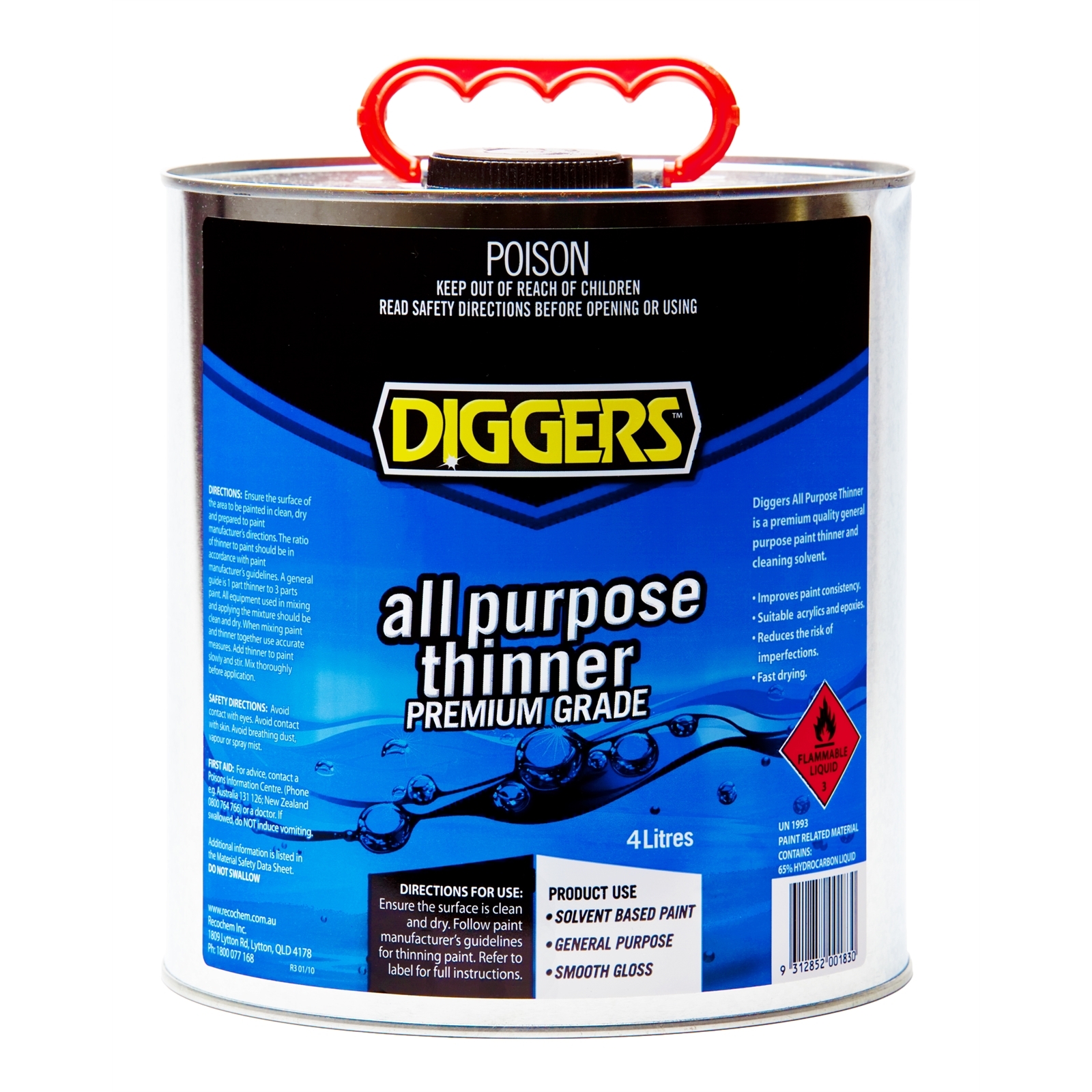 Diggers 4L All Purpose Thinner - Bunnings Australia