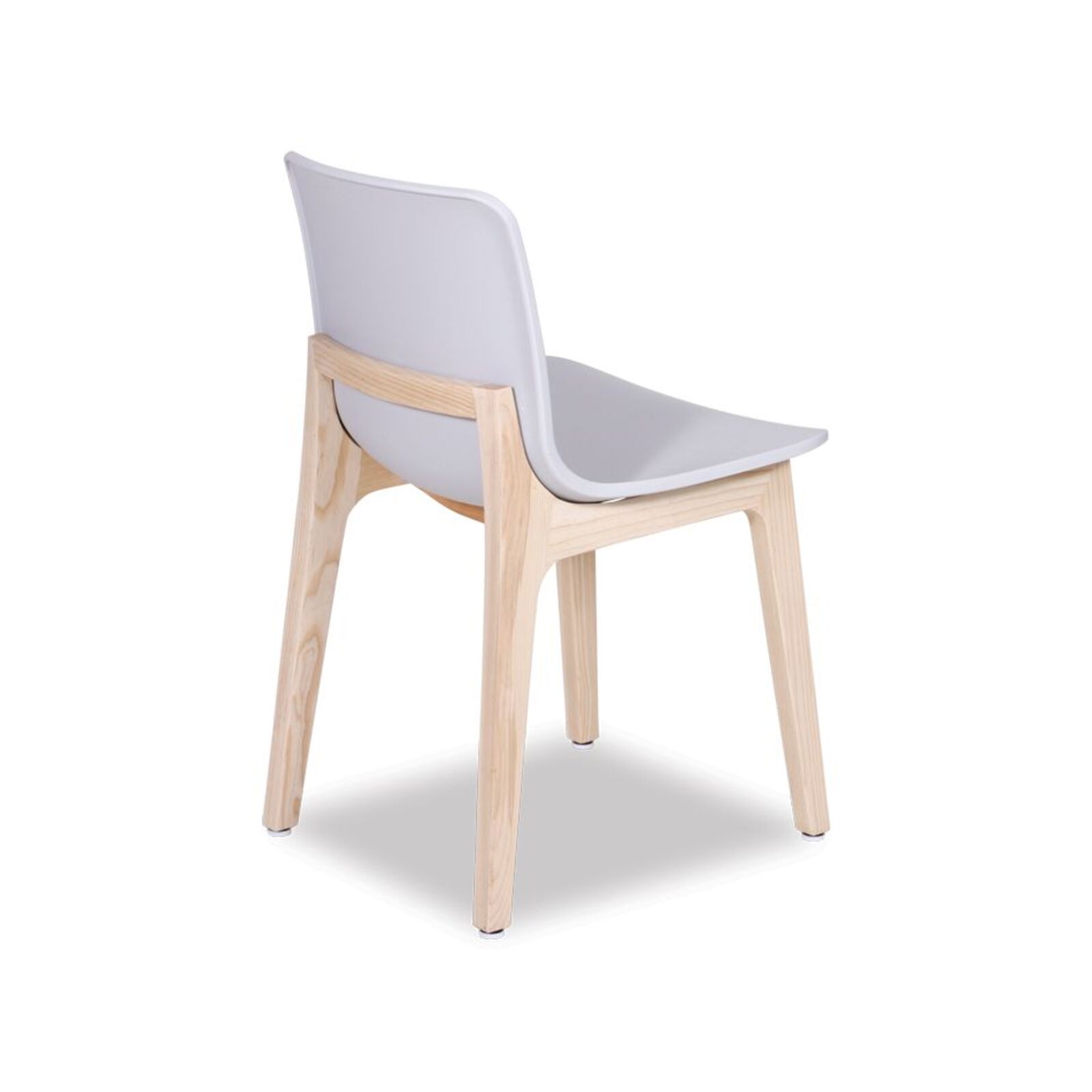 Ara Wooden Dining Chair Natural Frame Light Grey Seat - Bunnings Australia