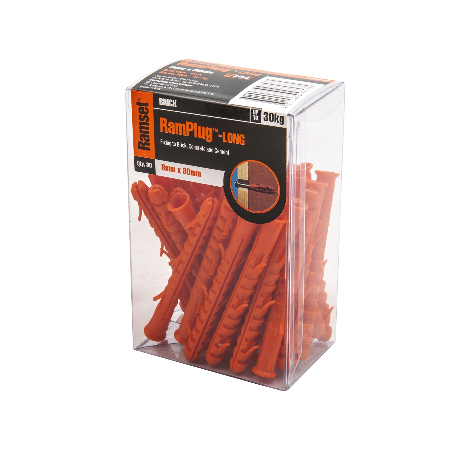 Ramset 8 x 80mm Long Anchor RamPlug - 30 Pack - Bunnings Australia