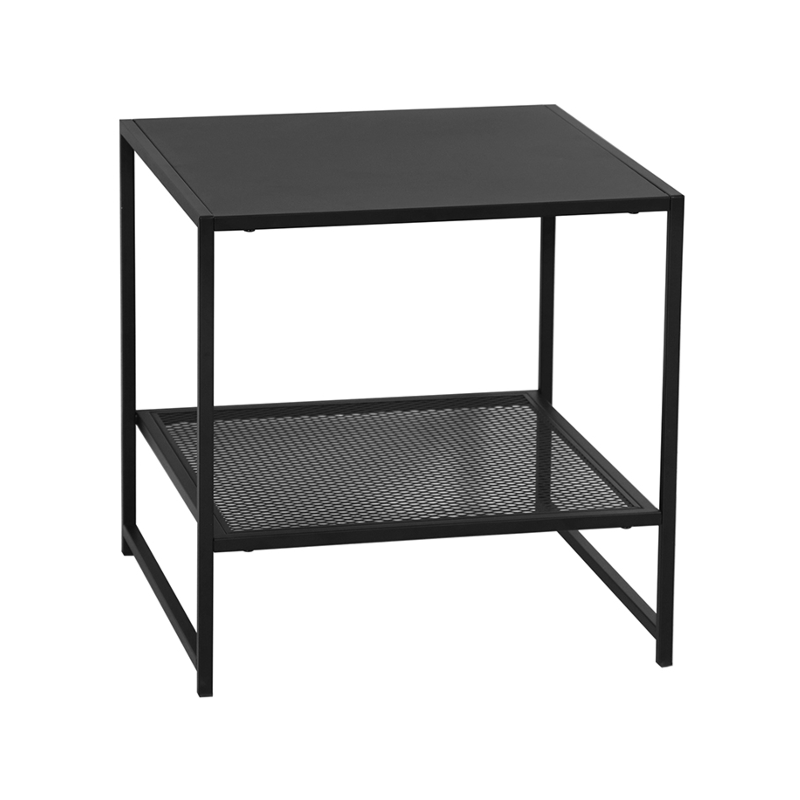 Levede 2-Tier Side Table Open Design Steel Home Shelf Compact Storage ...