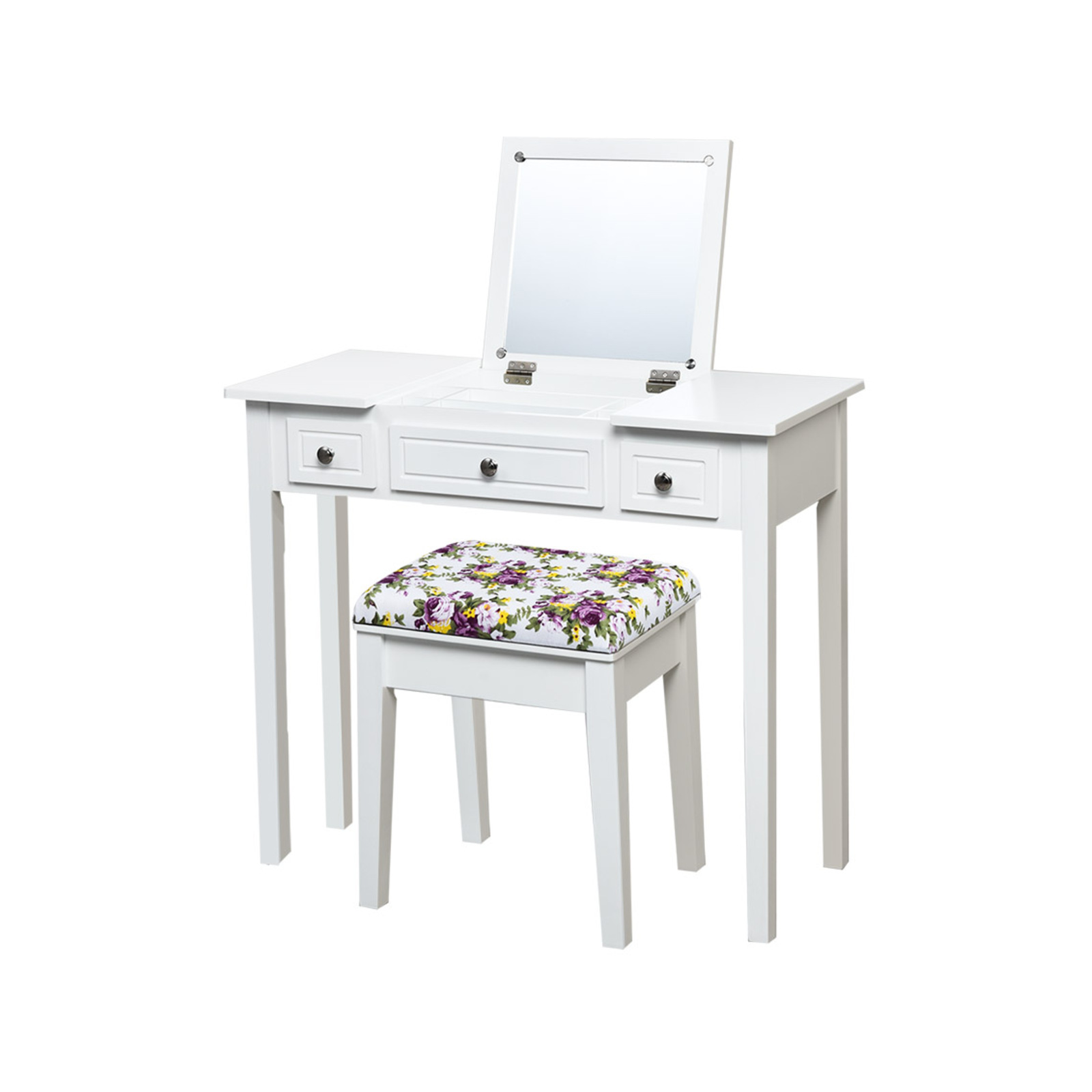 Costway Dressing Table Set W/Flip Top Mirror & Drawer - Bunnings Australia