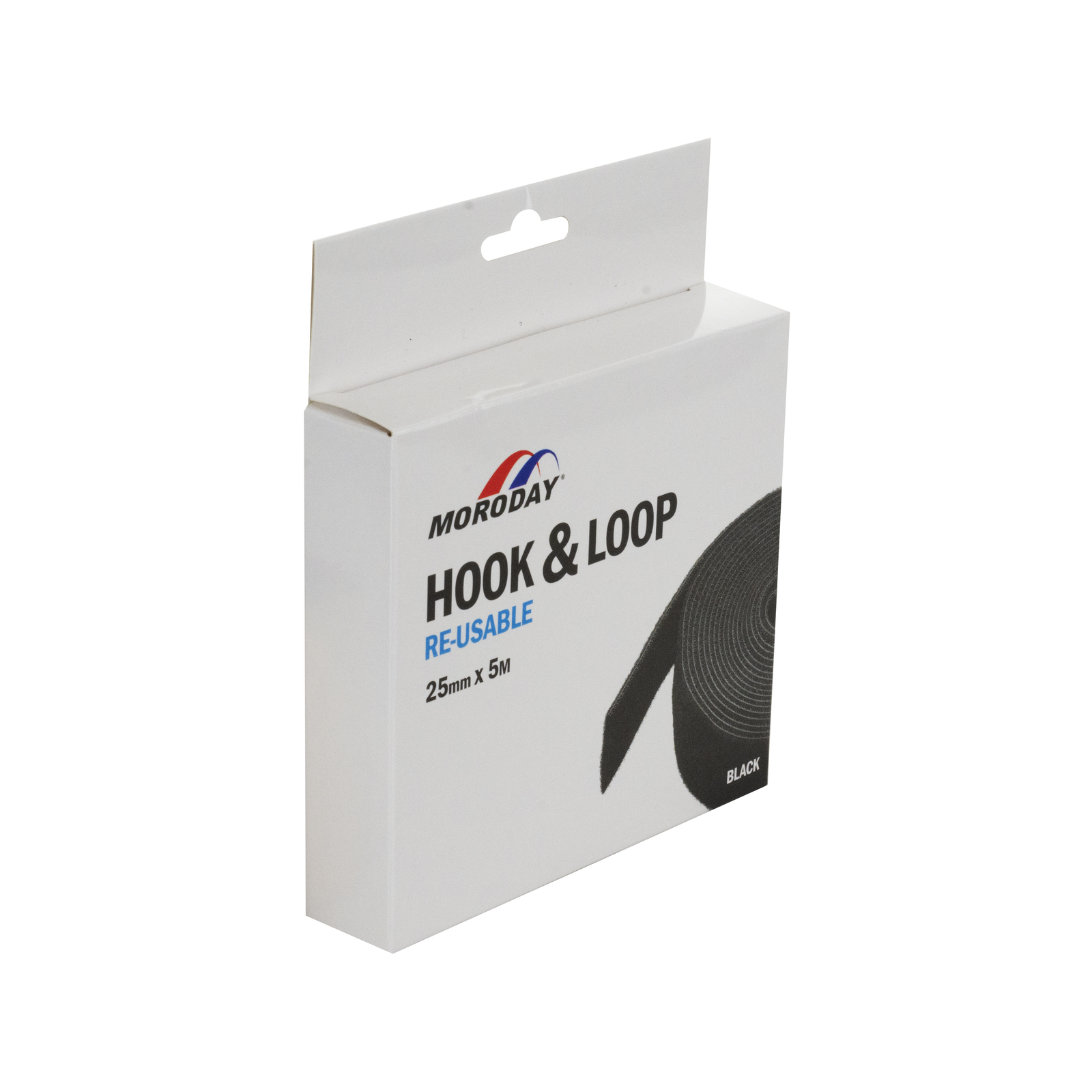 Moroday 25mm x 5m Black Reusable Hook And Loop - Bunnings Australia