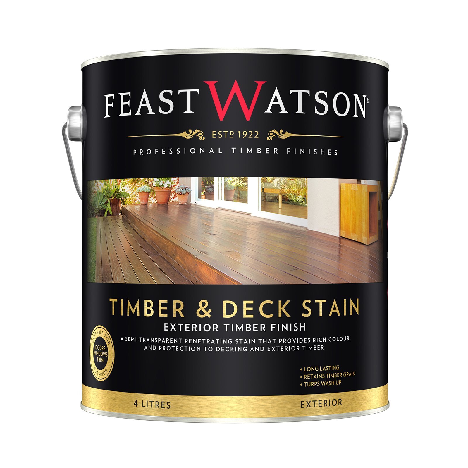 Feast Watson 4L Taman Merbau Decking Stain - Bunnings Australia