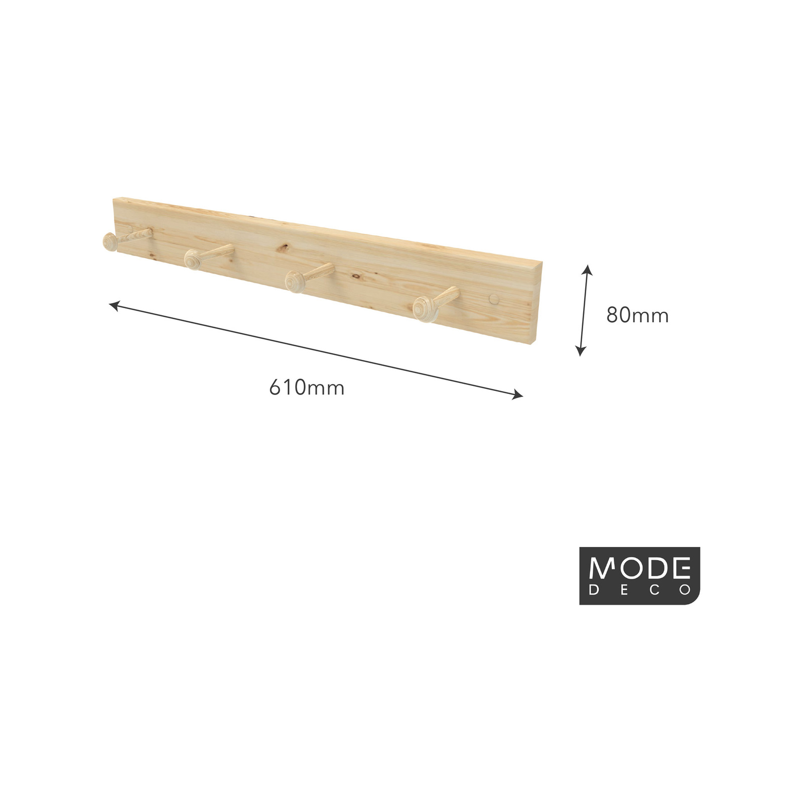 MODE 4 Hooks on Natural Pine Board Hook Rack - Bunnings Australia