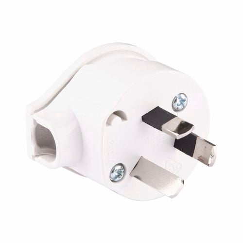 HPM 10A 3 Pin White Electrical Plug Top - Bunnings Australia