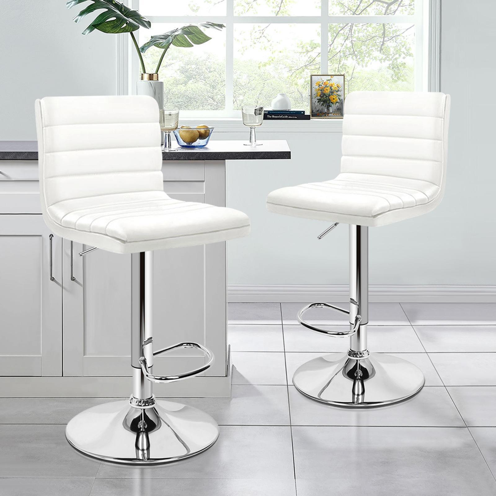 ALFORDSON 2x Bar Stools White - Bunnings Australia