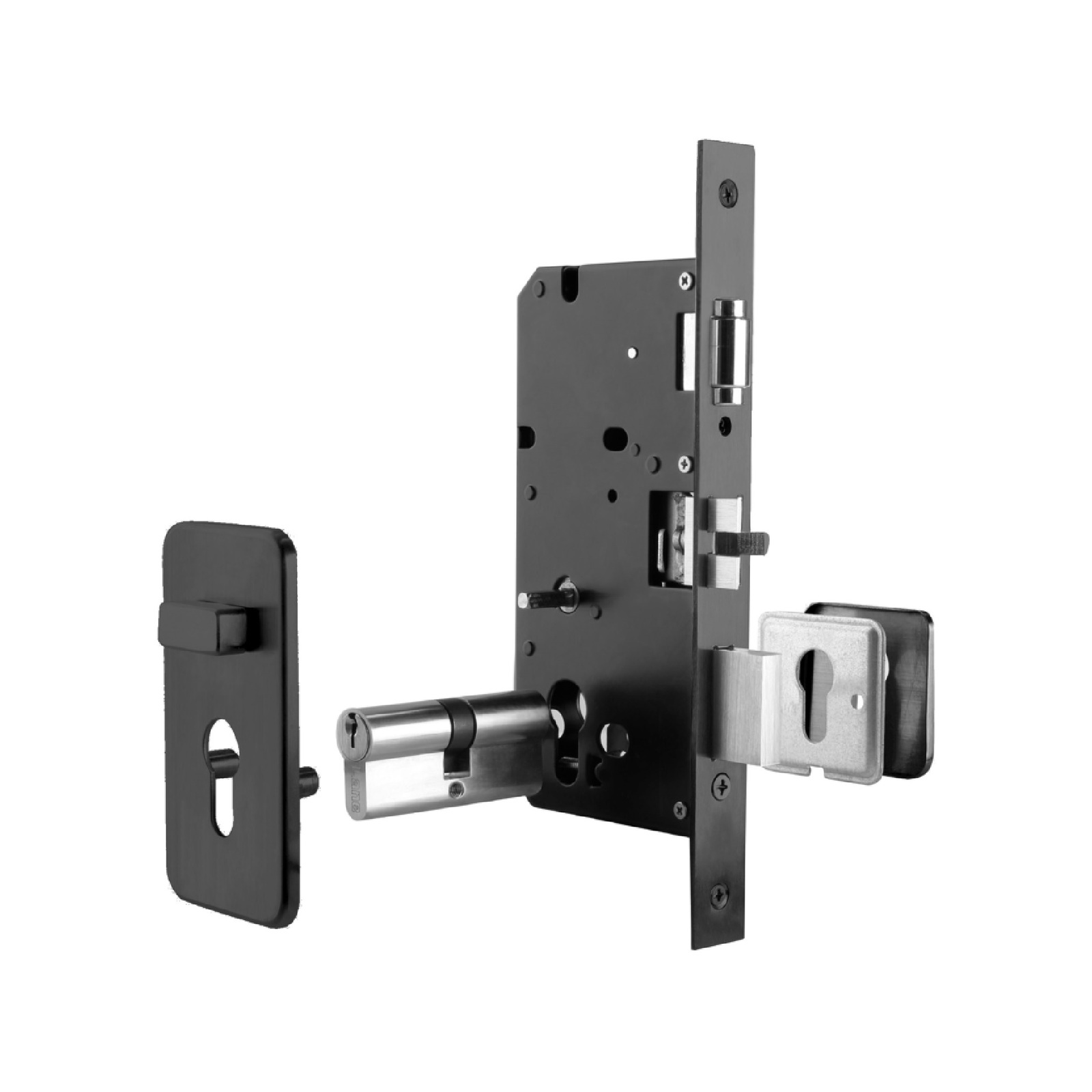 Lane Mortise Plus Lock Set Gun Metal Grey - 1 Pack - Bunnings Australia