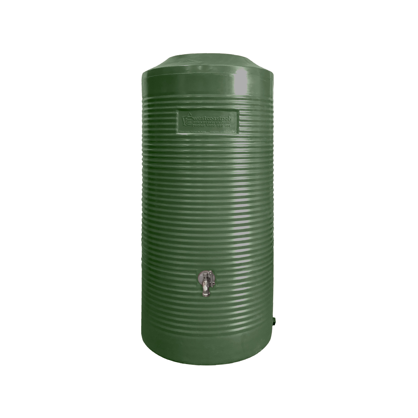 West Coast Poly 320L Mist Green Round Poly Water Tank - Bunnings Australia