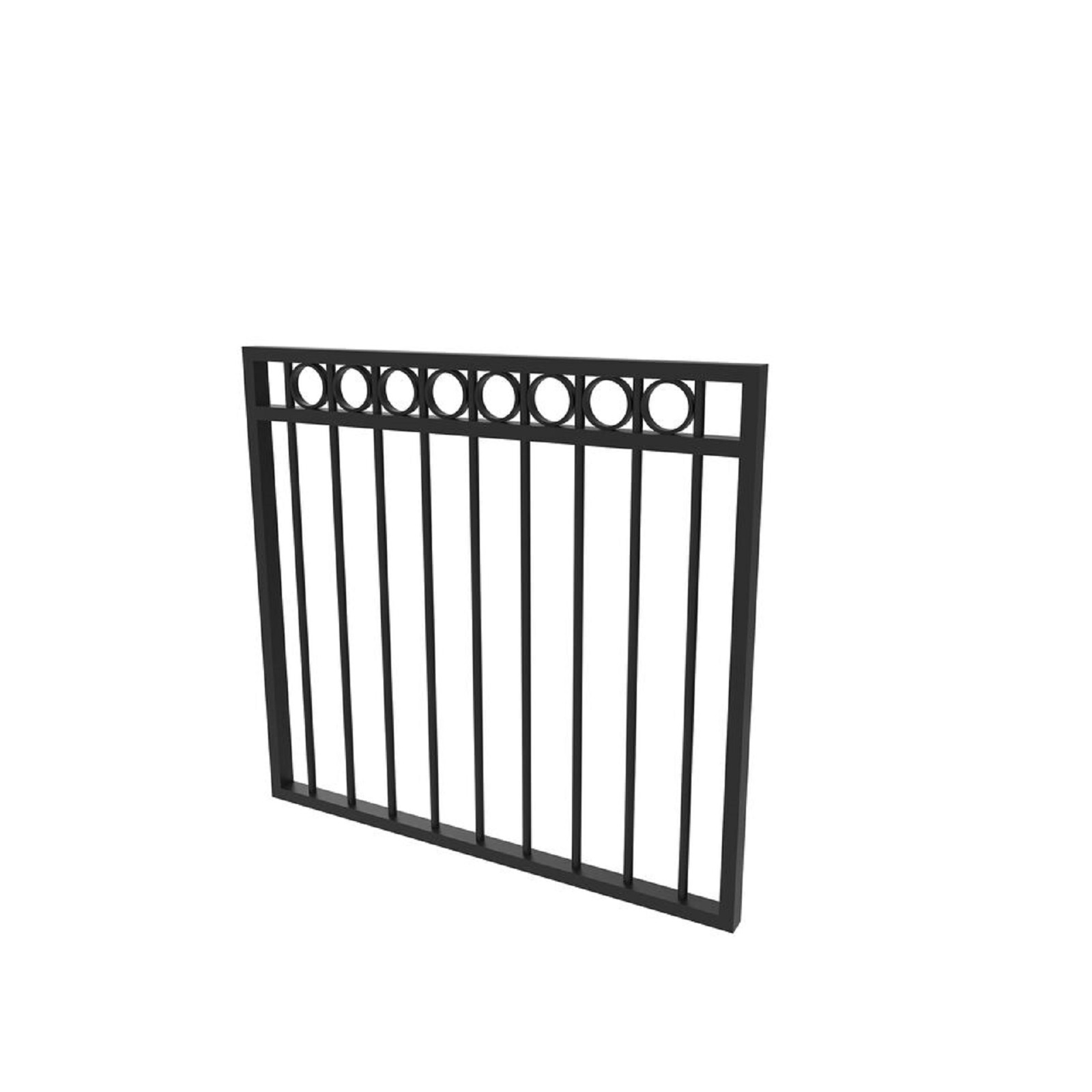 Protector Aluminium 975 x 900mm Custom Double Top Rail All Rings Gate ...