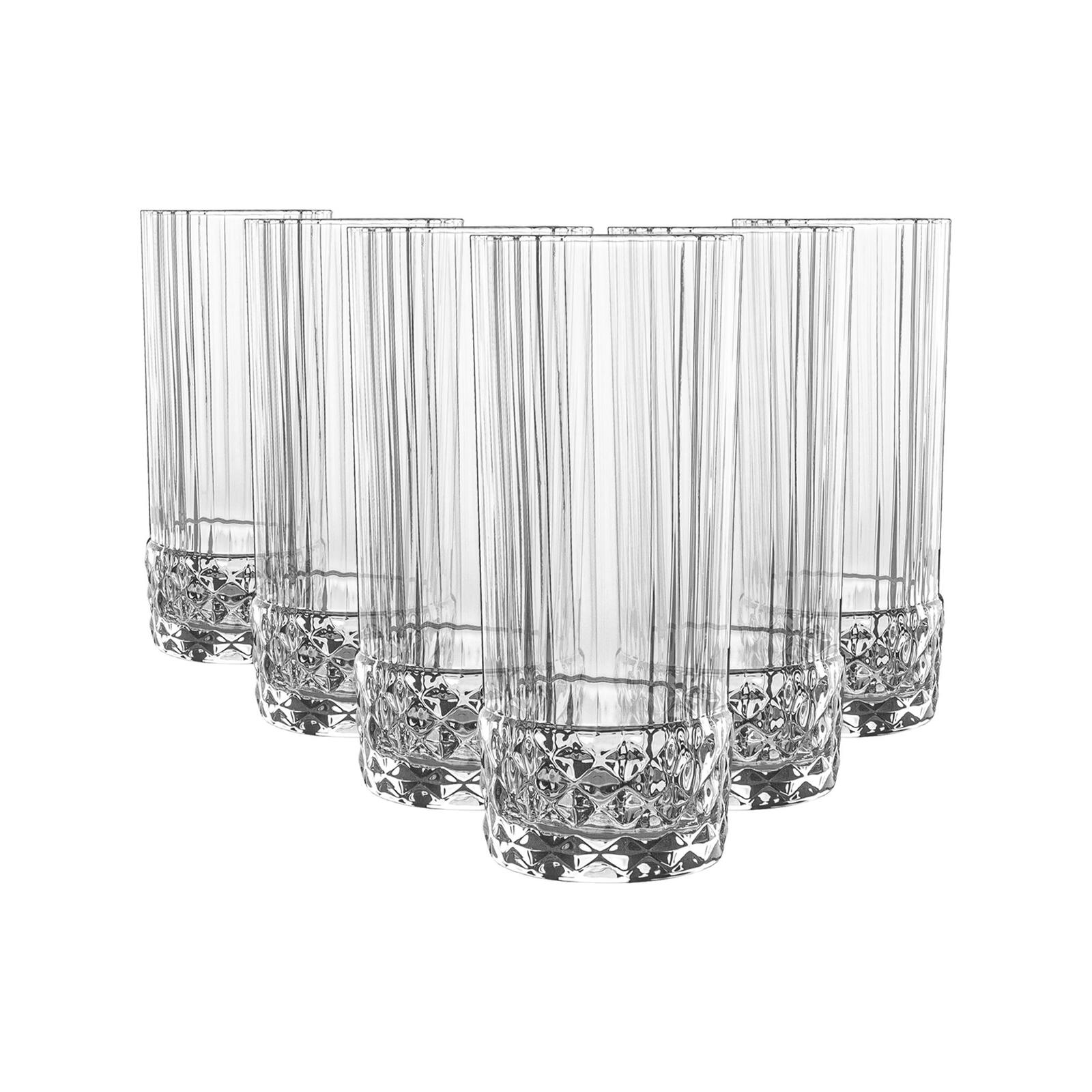 Bormioli Rocco America '20s Highball Glasses - 400ml - Pack of 6 ...