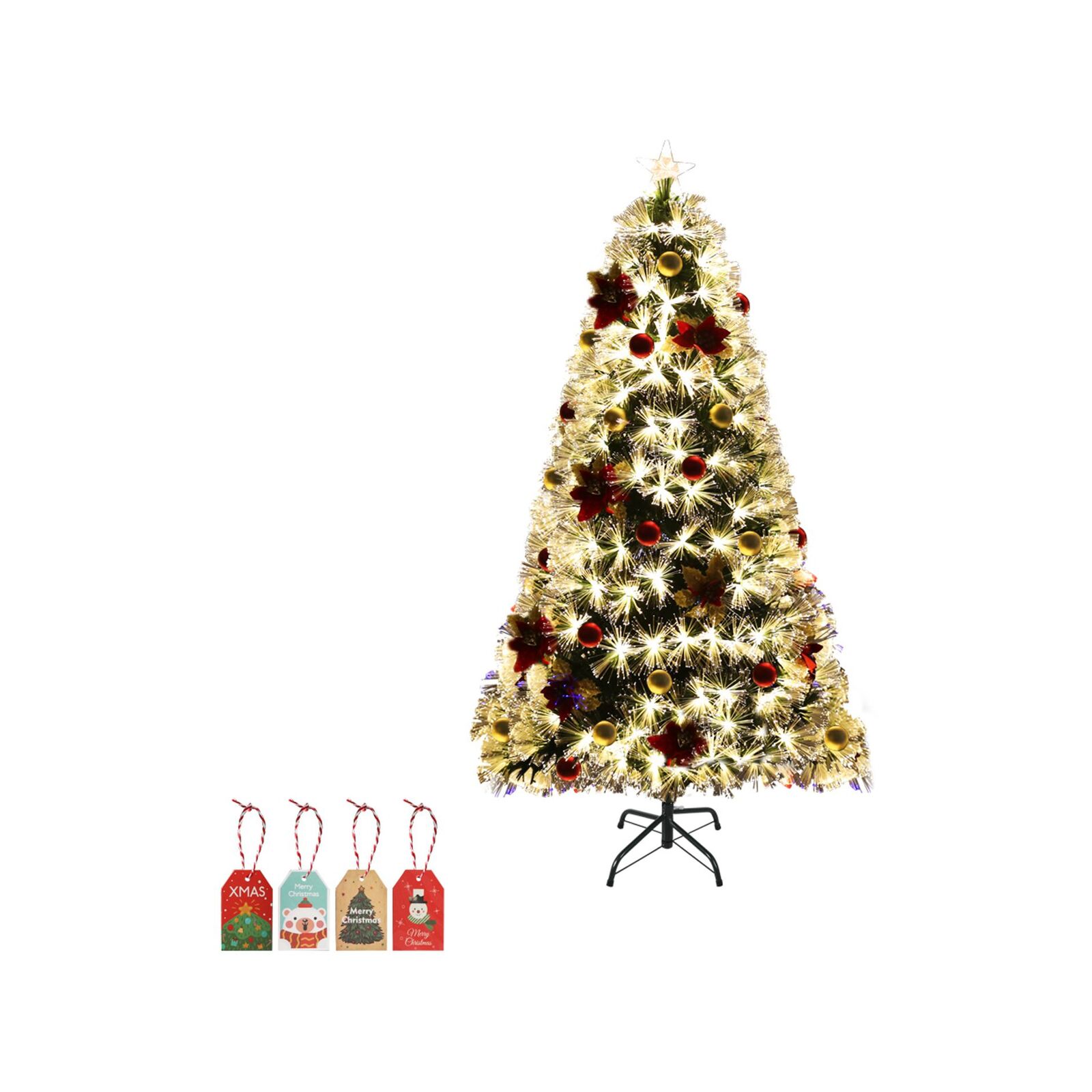 Santaco Christmas Tree 2.1M 7Ft Xmas Decorations Fibre Optic ...