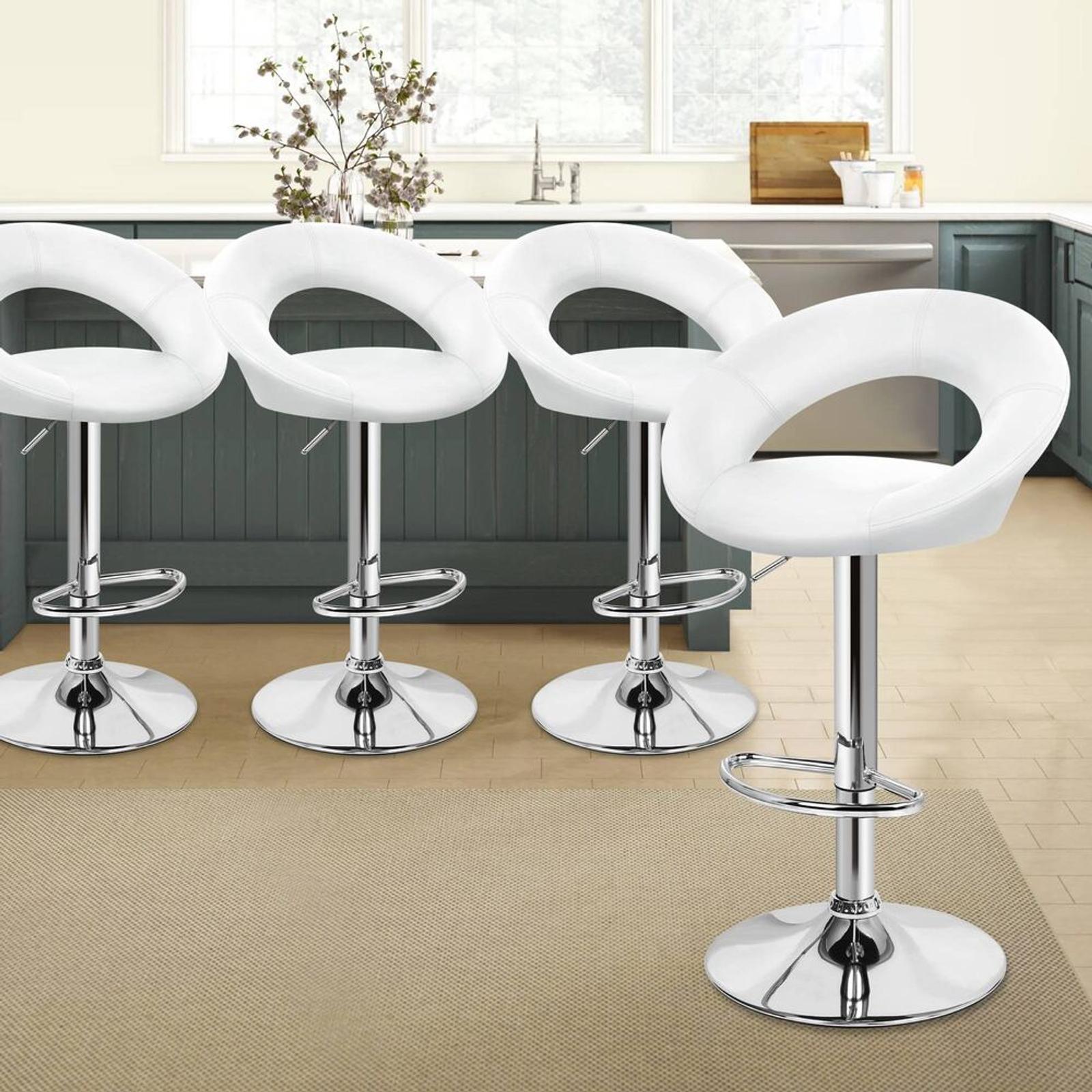 ALFORDSON 4x Bar Stools White - Bunnings Australia