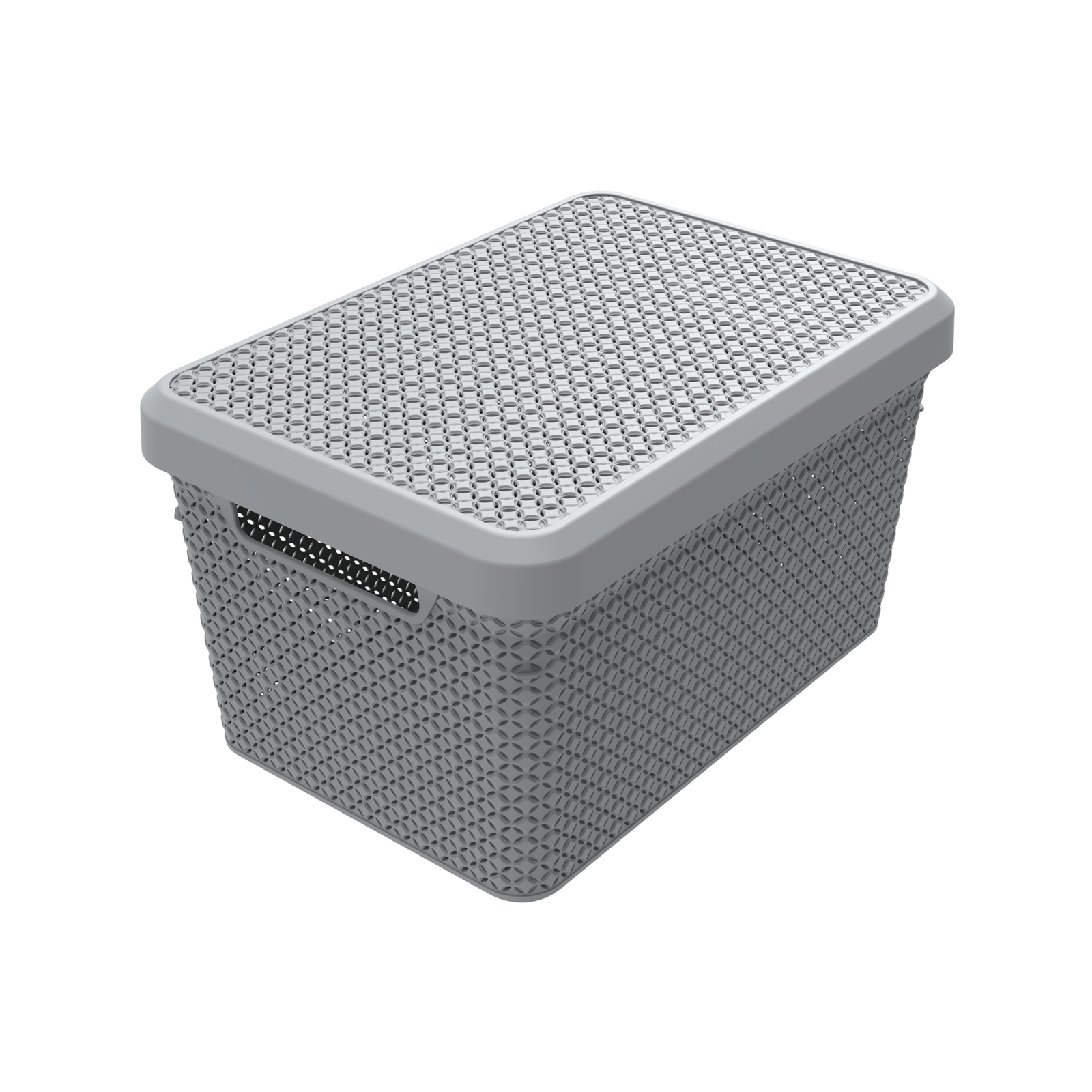 Ezy Storage Mode 17.3L Grey Lidded Basket - Bunnings Australia
