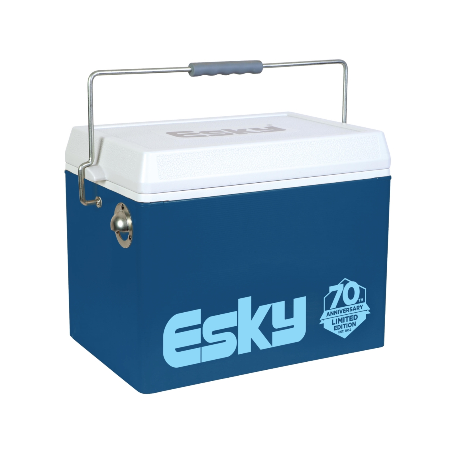 Esky 27L Blue Retro Anniversary Edition Steel Cooler - Bunnings Australia