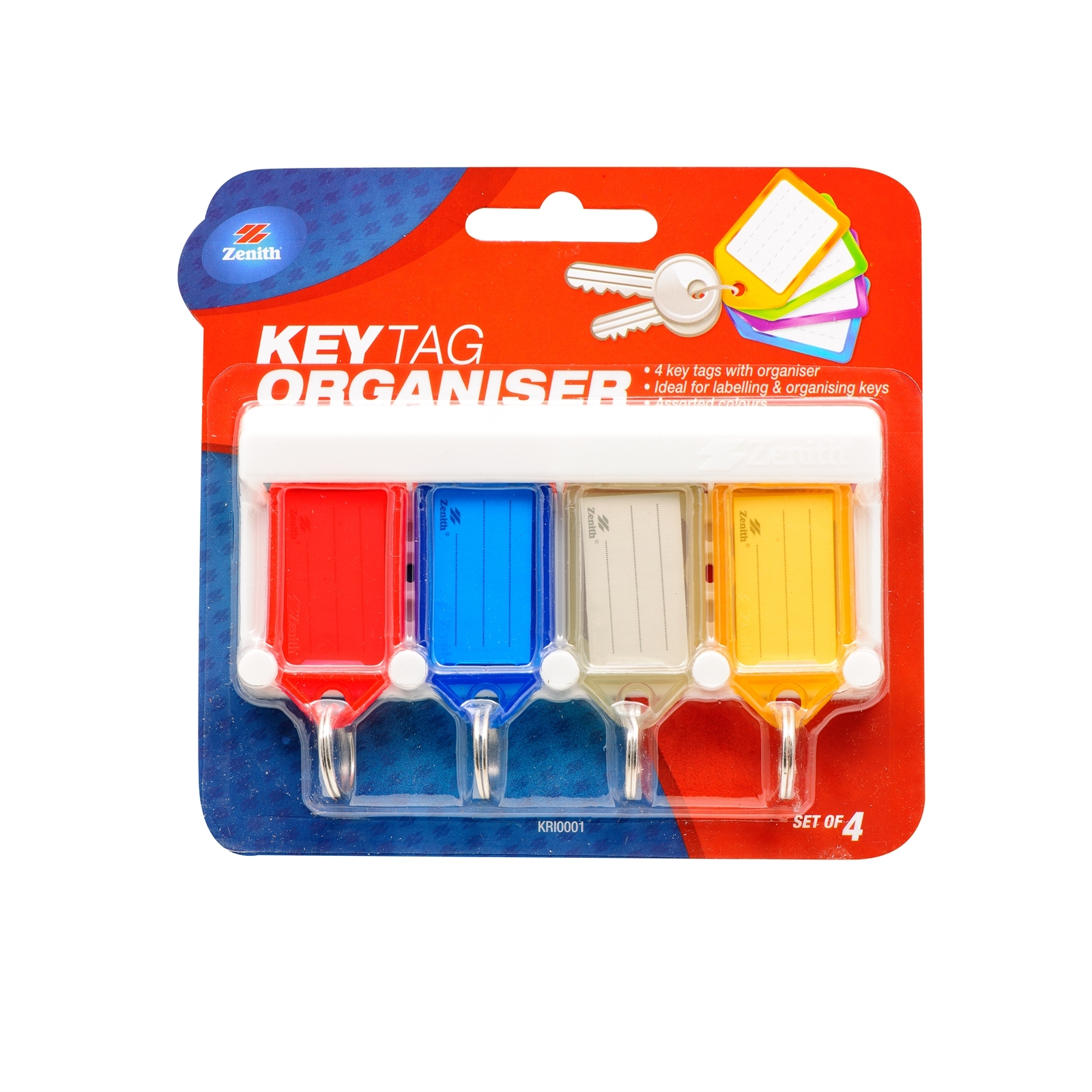 Zenith Key Tag Organiser with 4 Key Tags - Bunnings New Zealand