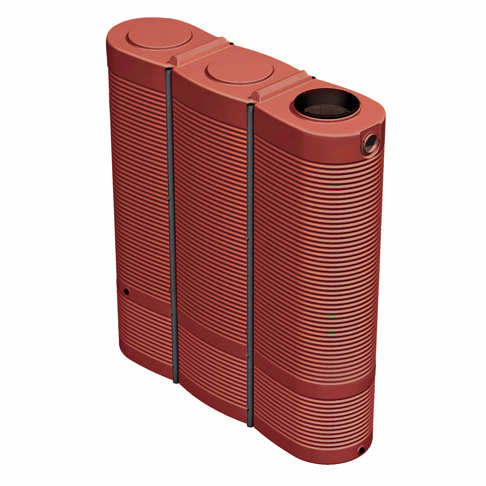 Team Poly 1500L Slimline Corrugated Water Tank - Heritage Red ...