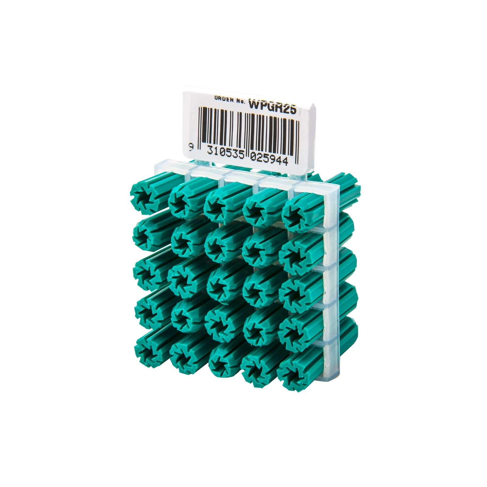 Ramset 25mm Green Plastic Wall Plugs - 25 Pack - Bunnings Australia