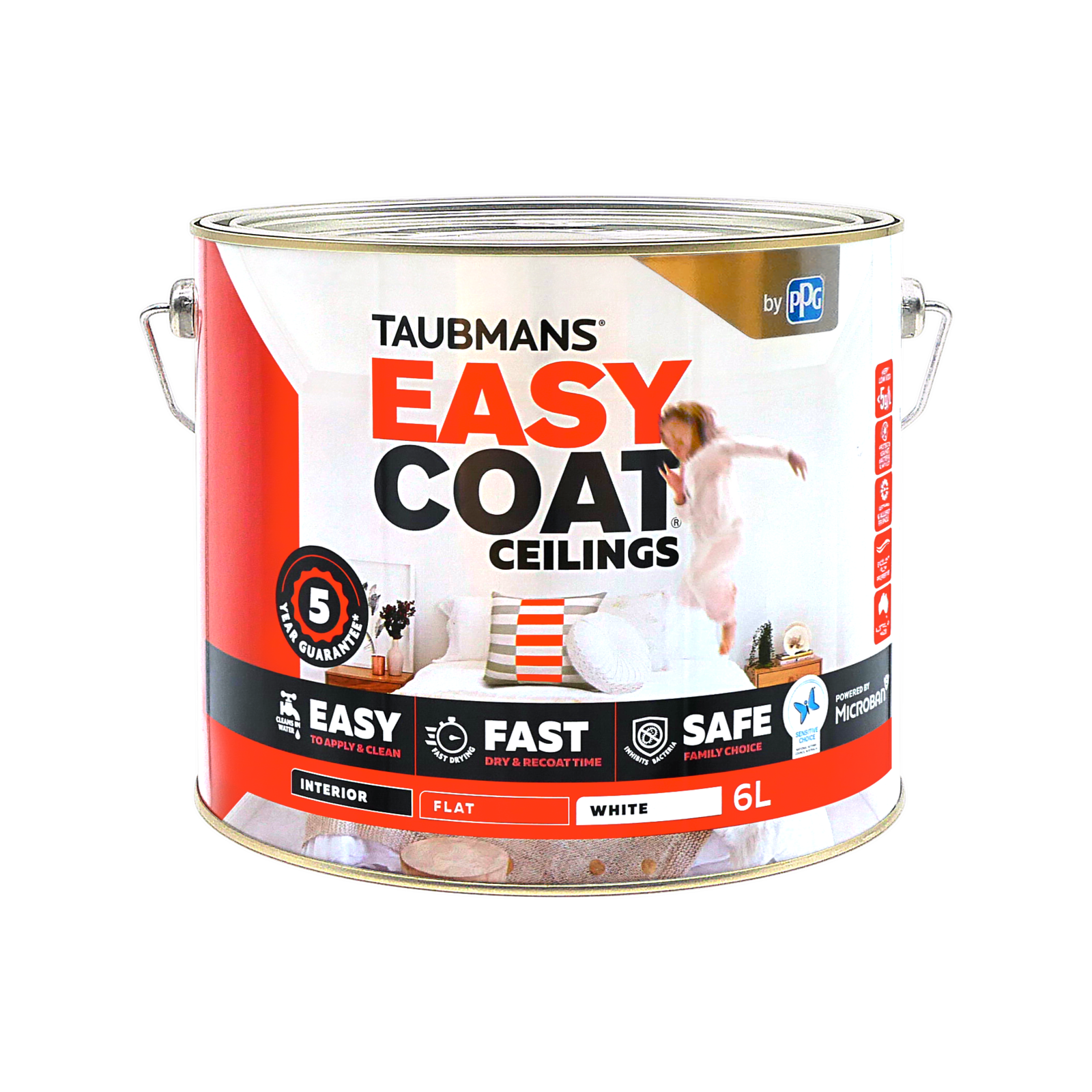 Taubmans EASYCOAT Ceiling White 6L - Bunnings Australia