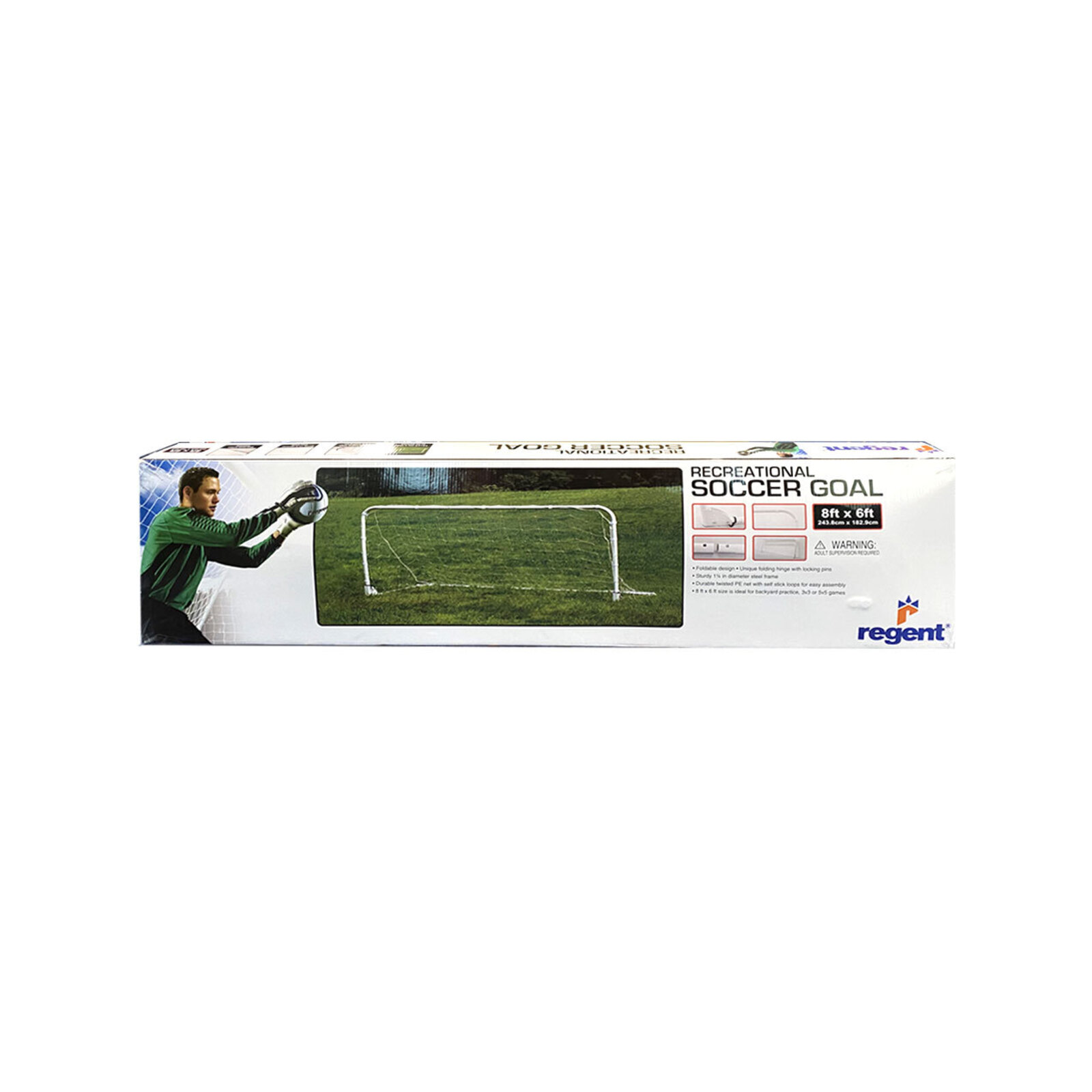 Regent Folding 8x6' Soccer Goal Sports Training/Outdoor Game Football ...