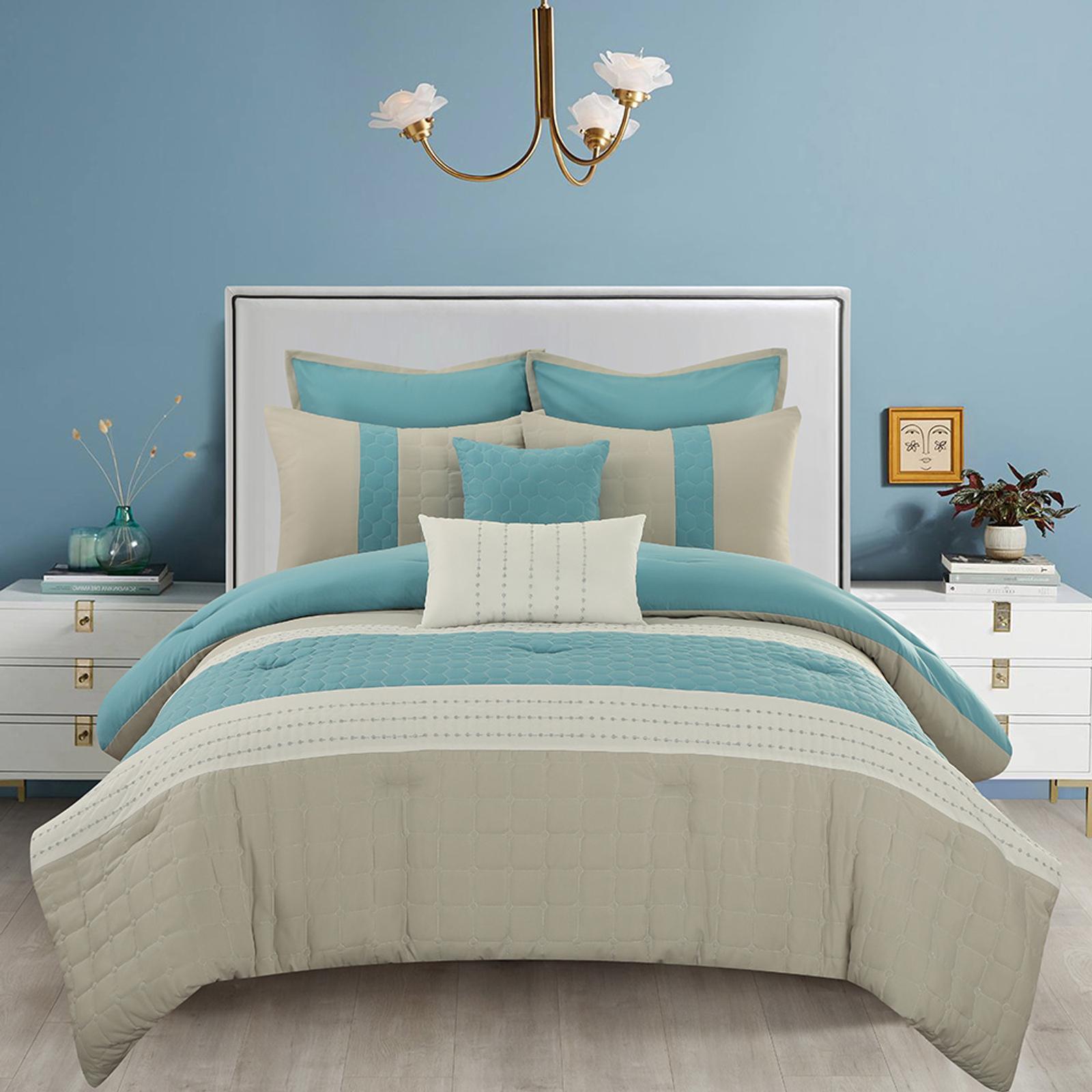 Mayme 7pc Comforter Set - Queen - Bunnings Australia