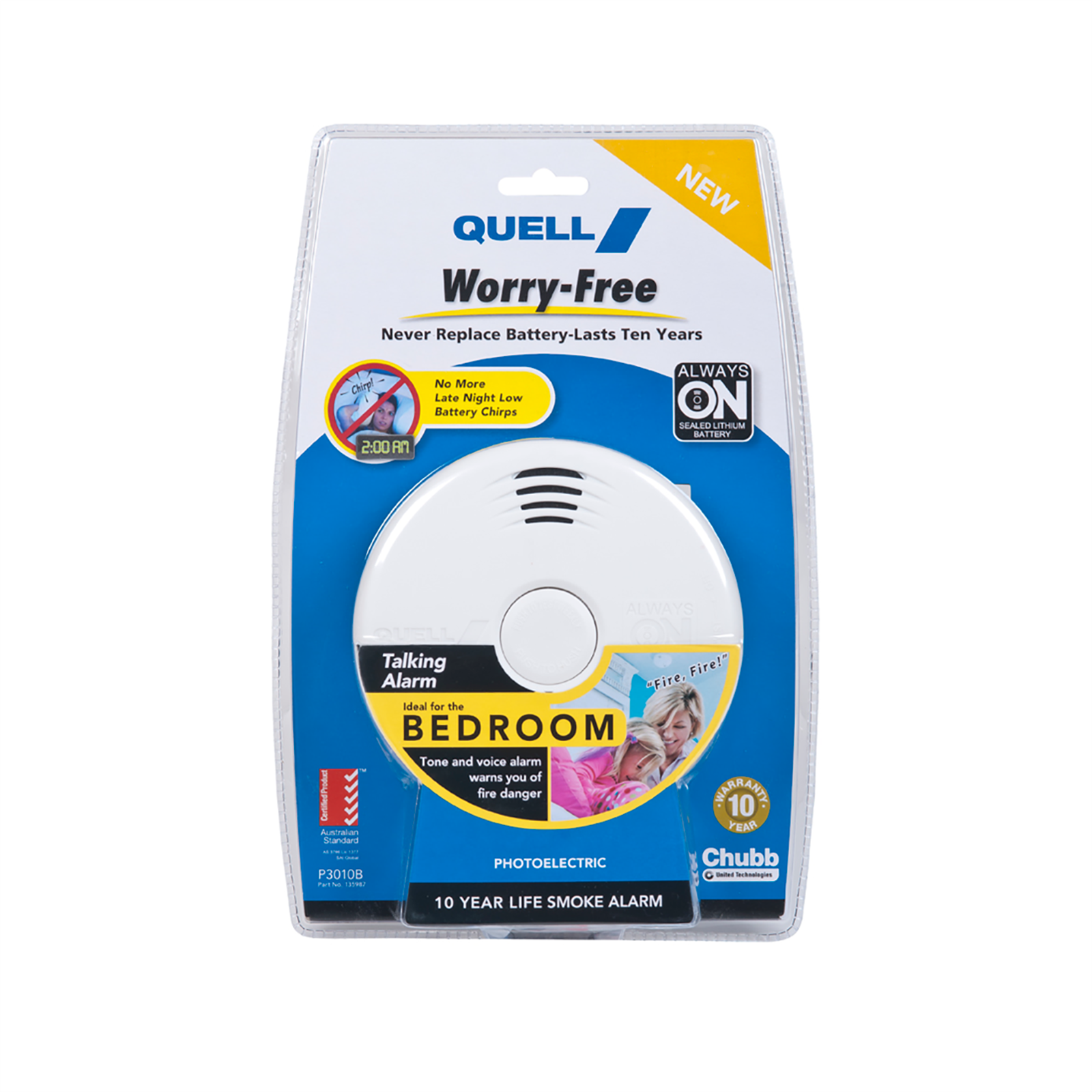 Quell Worry-Free Talking Voice Photoelectric Alarm - Bunnings Australia