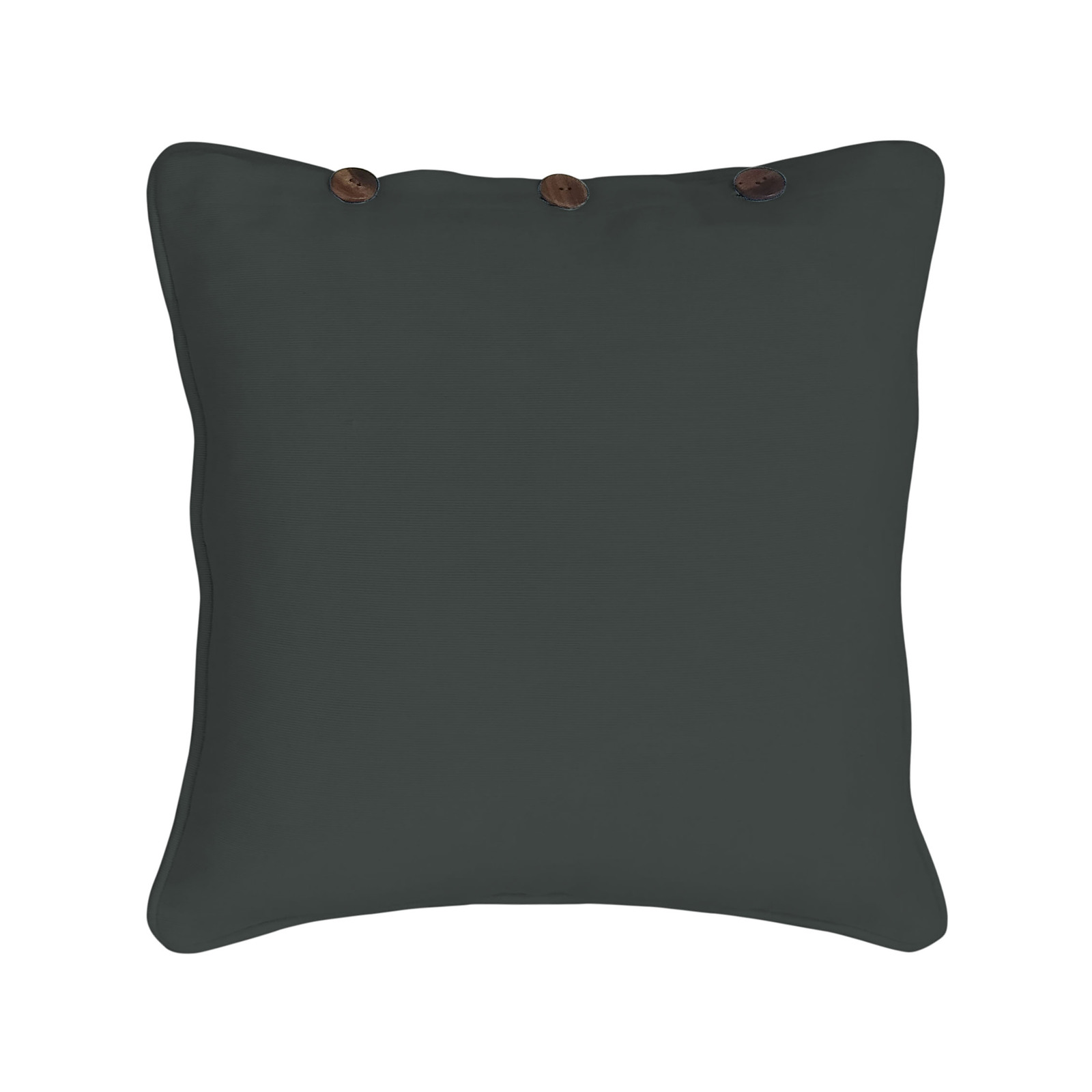 London Cushion Cover with Buttons 43cm - Charcoal - Bunnings Australia