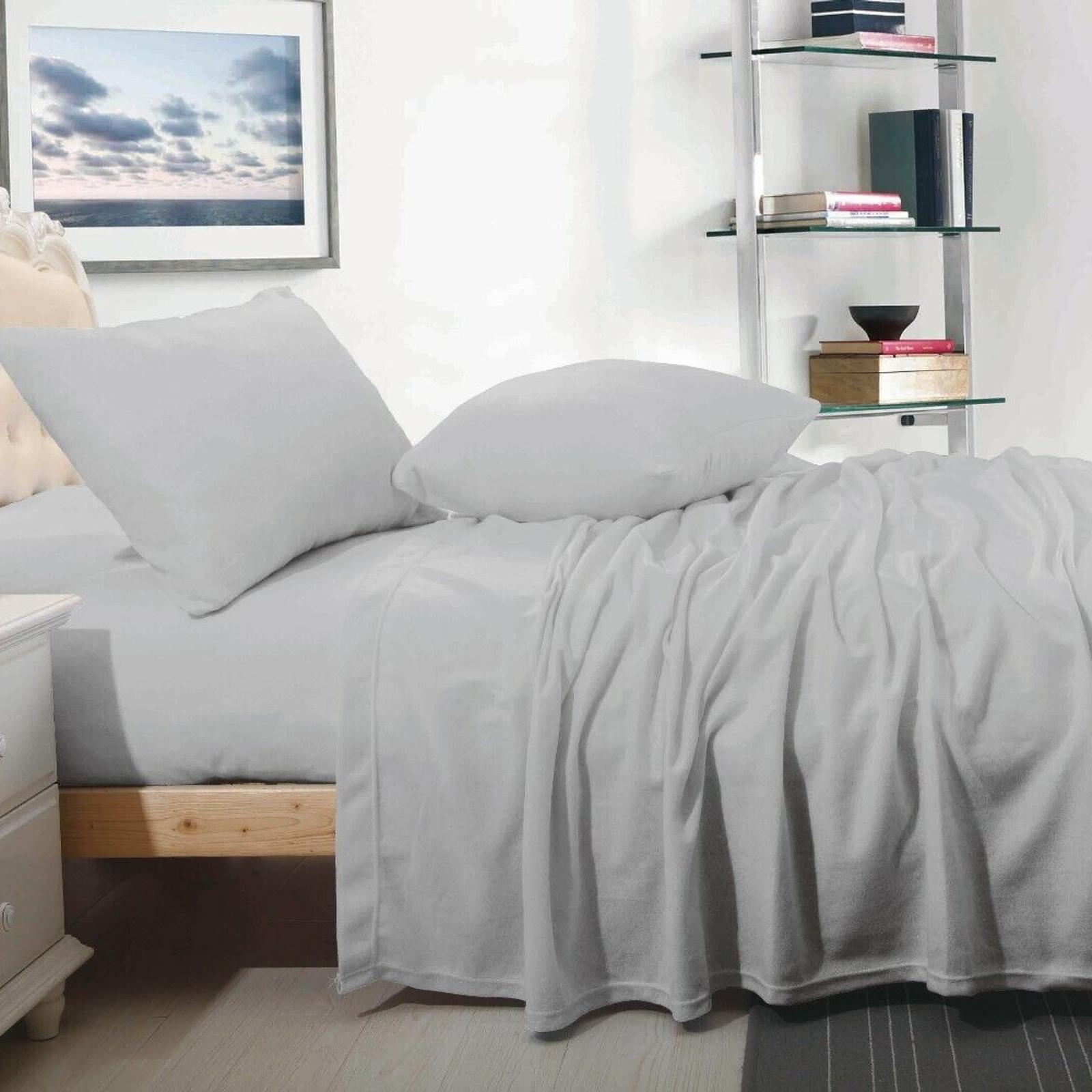 Warm Soft Cashmere Touch Polar Fleece Style Flannel Sheet Set - Queen ...
